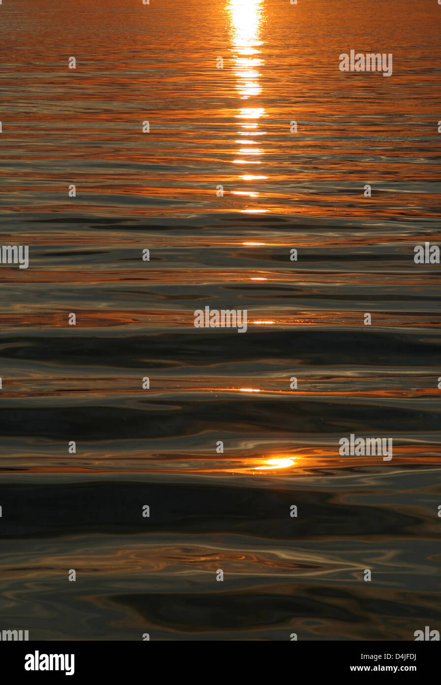beautiful sunset water background Stock Photo - Alamy