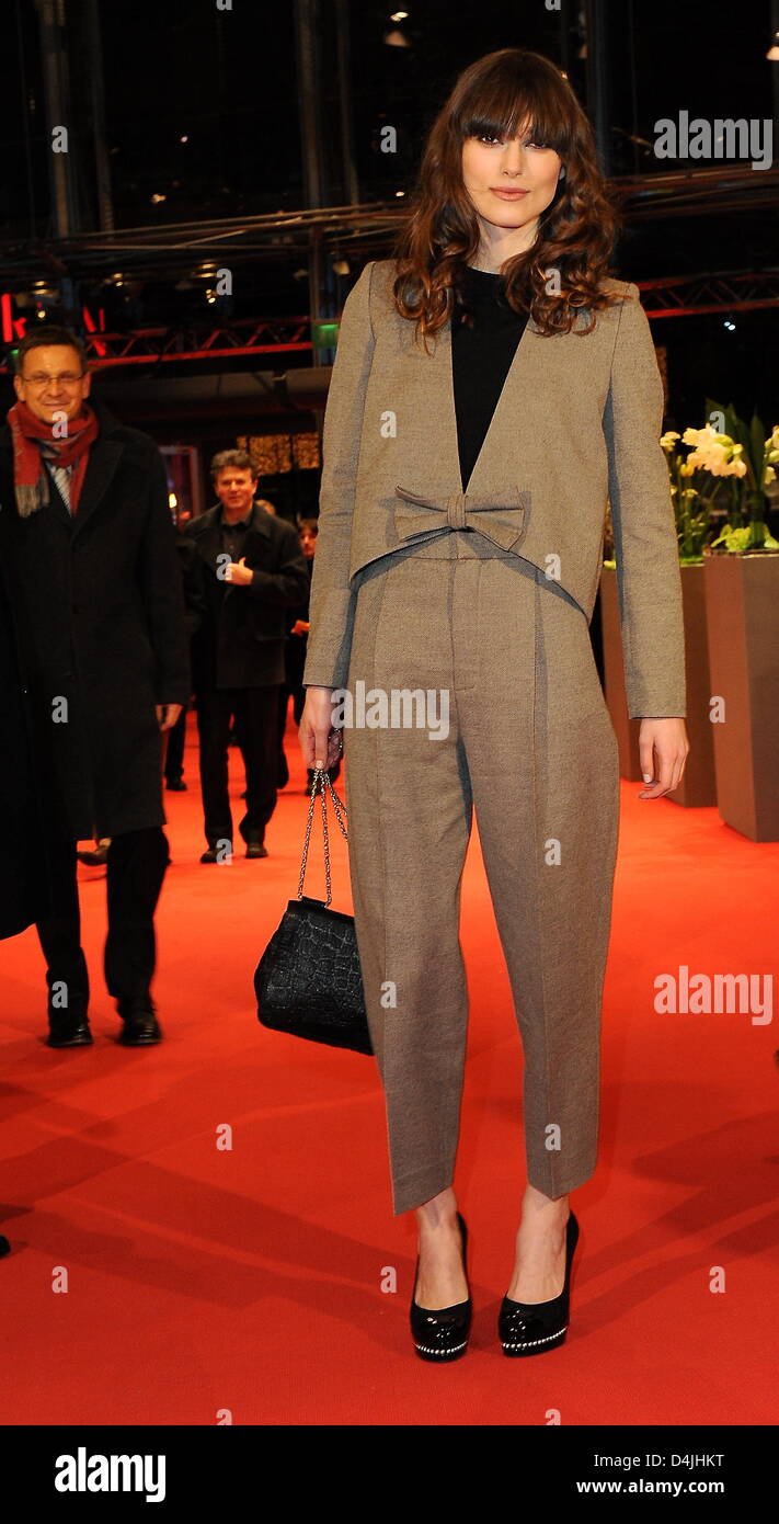British actress Keira Knightley arrives for the premiere of the film ...