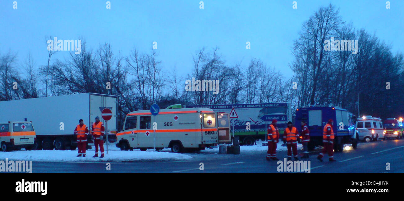 The handout photo made available by BRK-Kreisverband Main-Spessart on ...