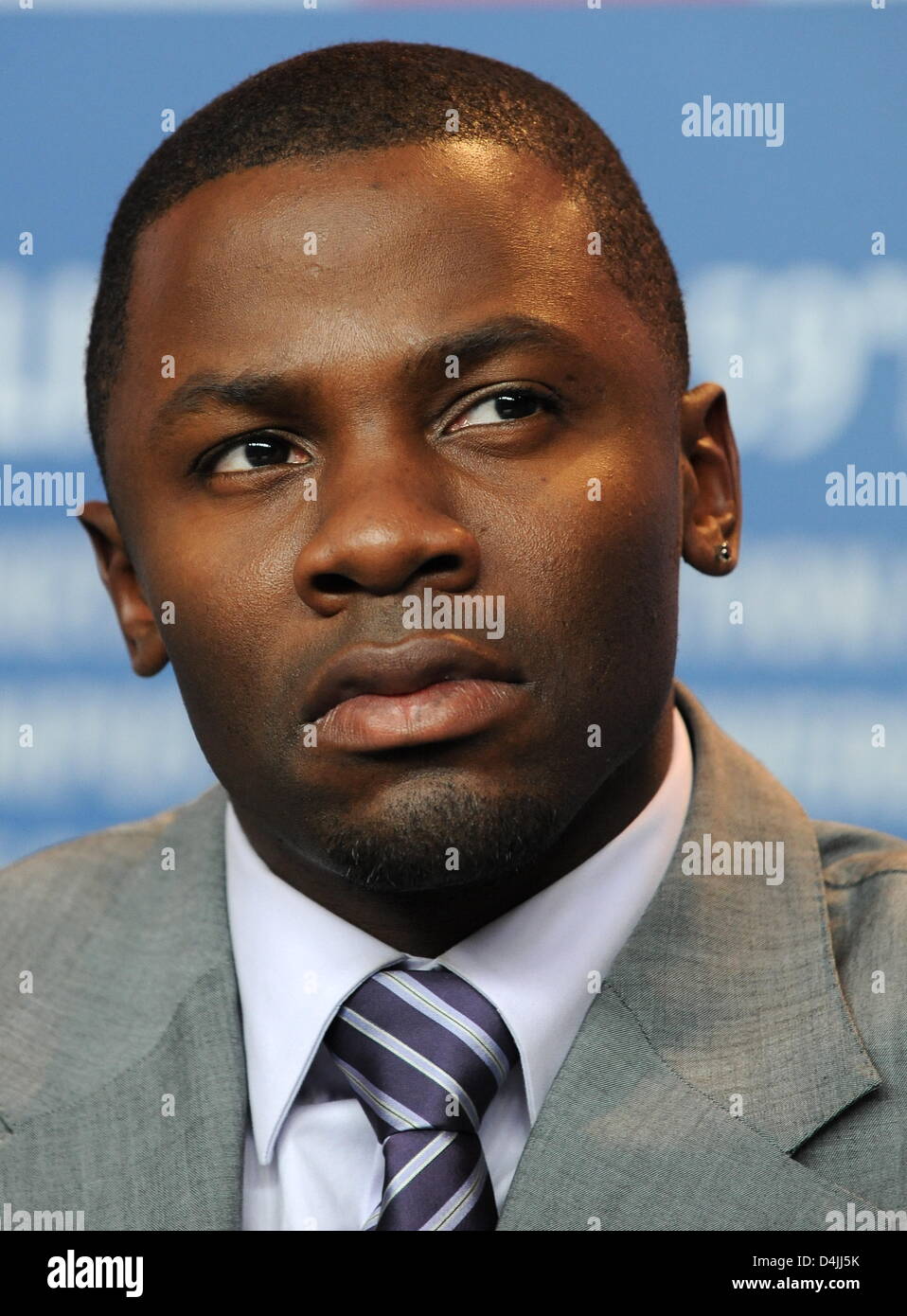 US actor Derek Luke poses during the press conference of the film ...