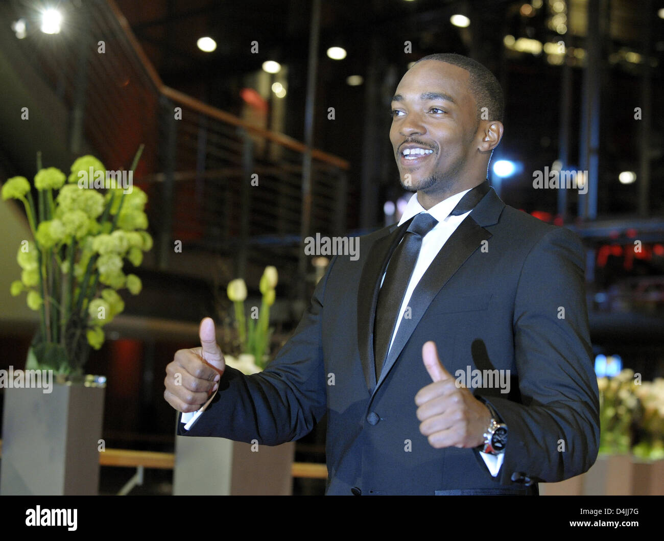 US-actor Anthony Mackie arrives for the premiere of ?Notorious? during ...