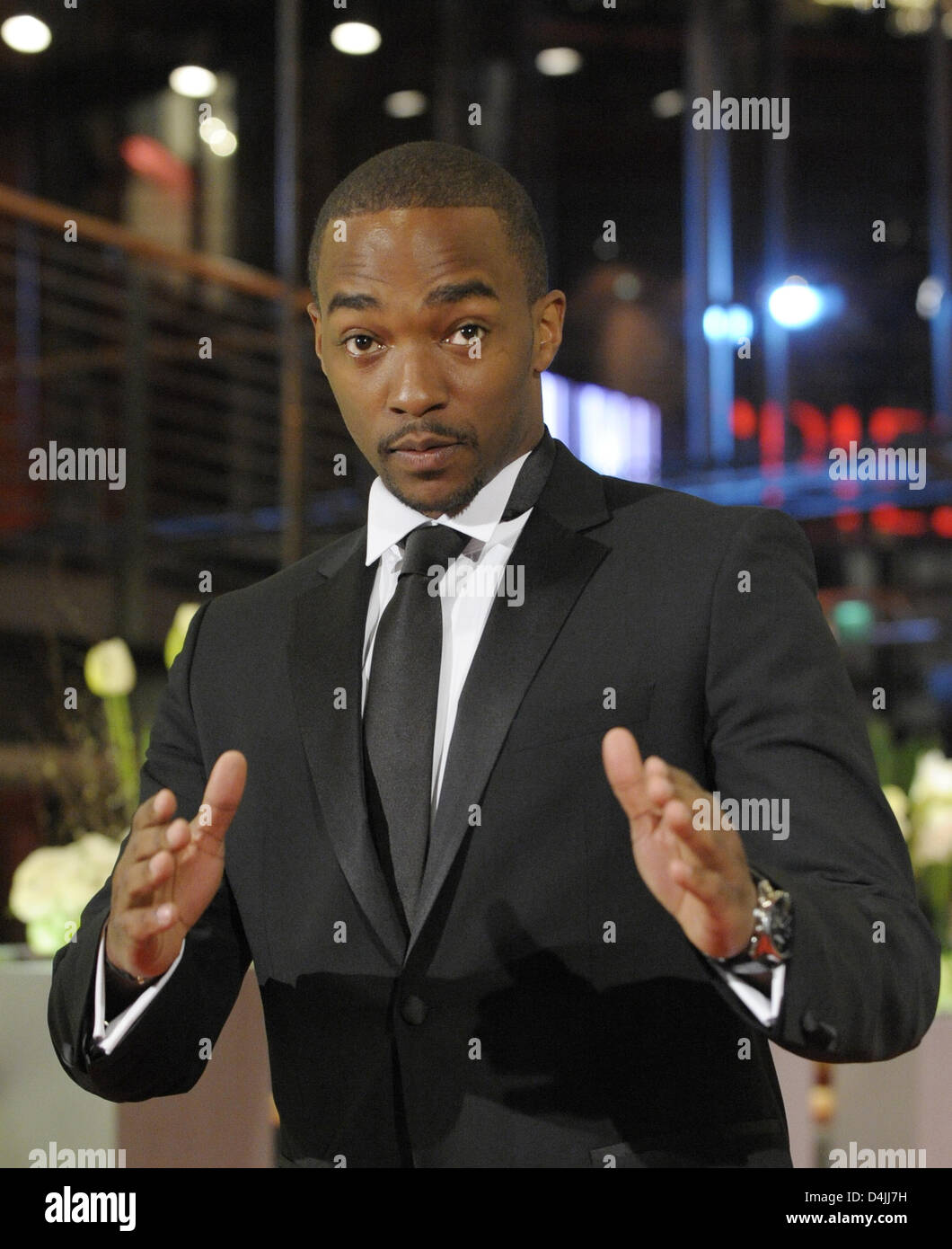 US-actor Anthony Mackie arrives for the premiere of ?Notorious? during ...