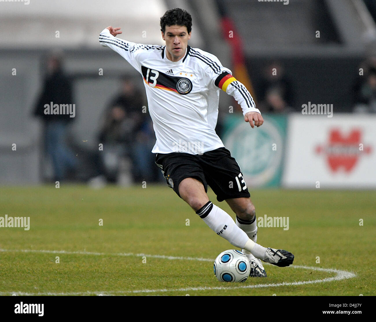 German team captain Michael Ballack is shown in action during the ...