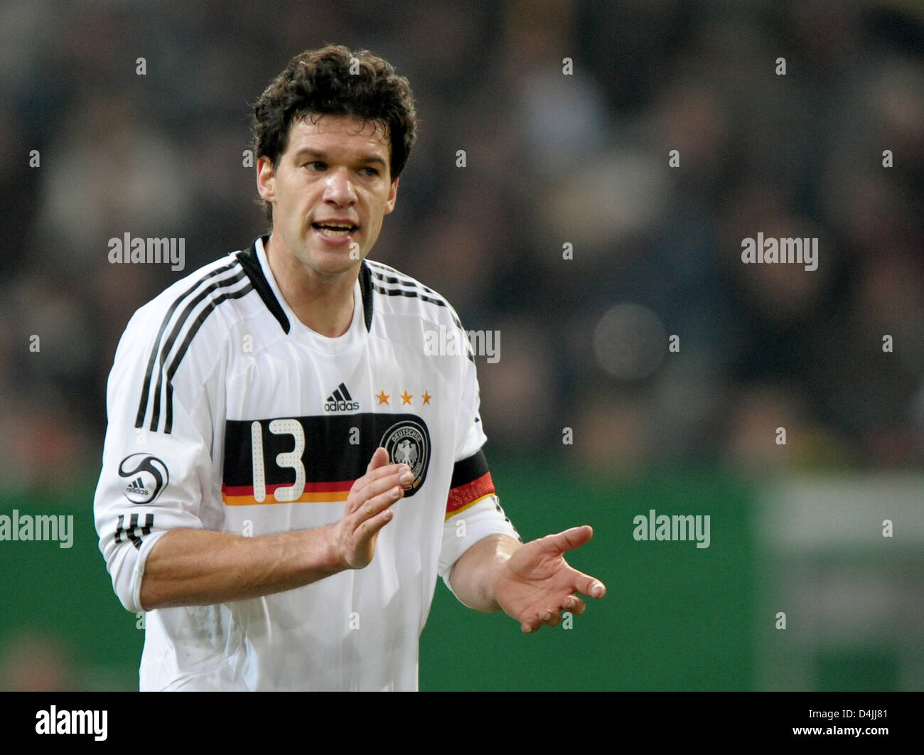 German team captain Michael Ballack is shown in action during the ...
