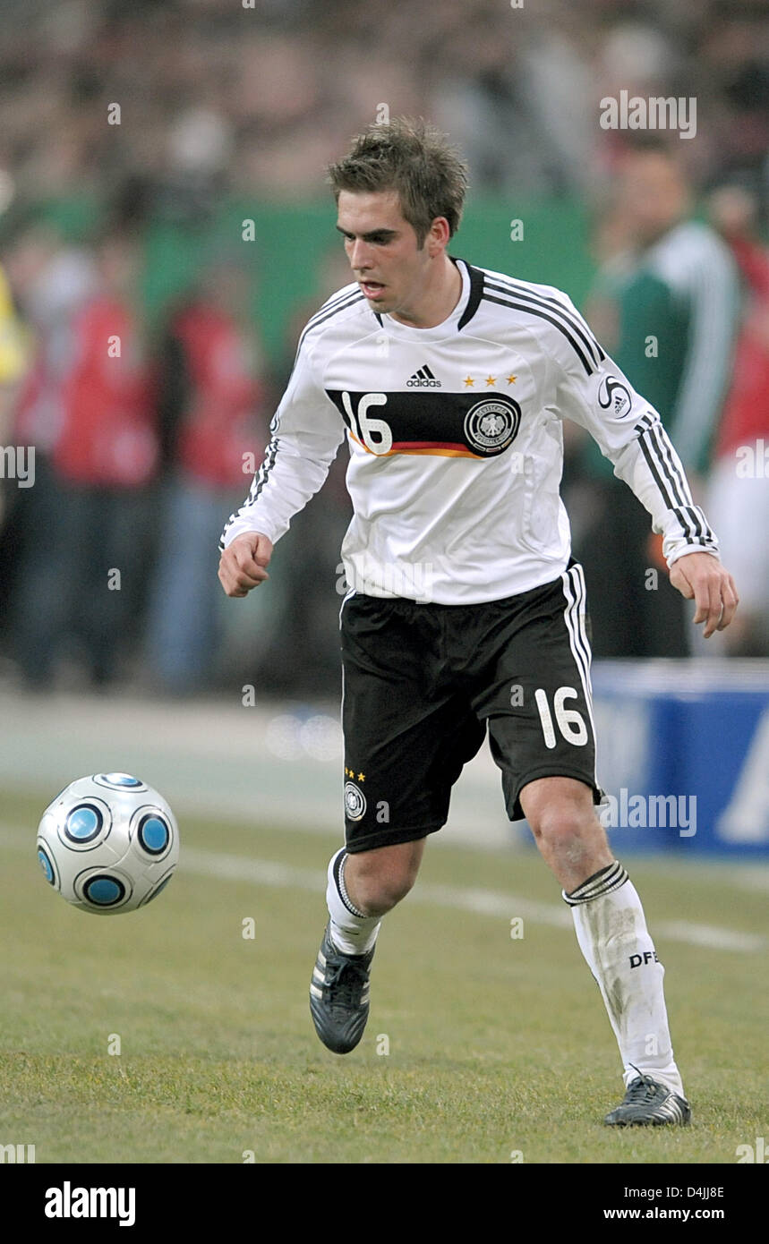 German defence player Philipp Lahm is shown in action during the ...