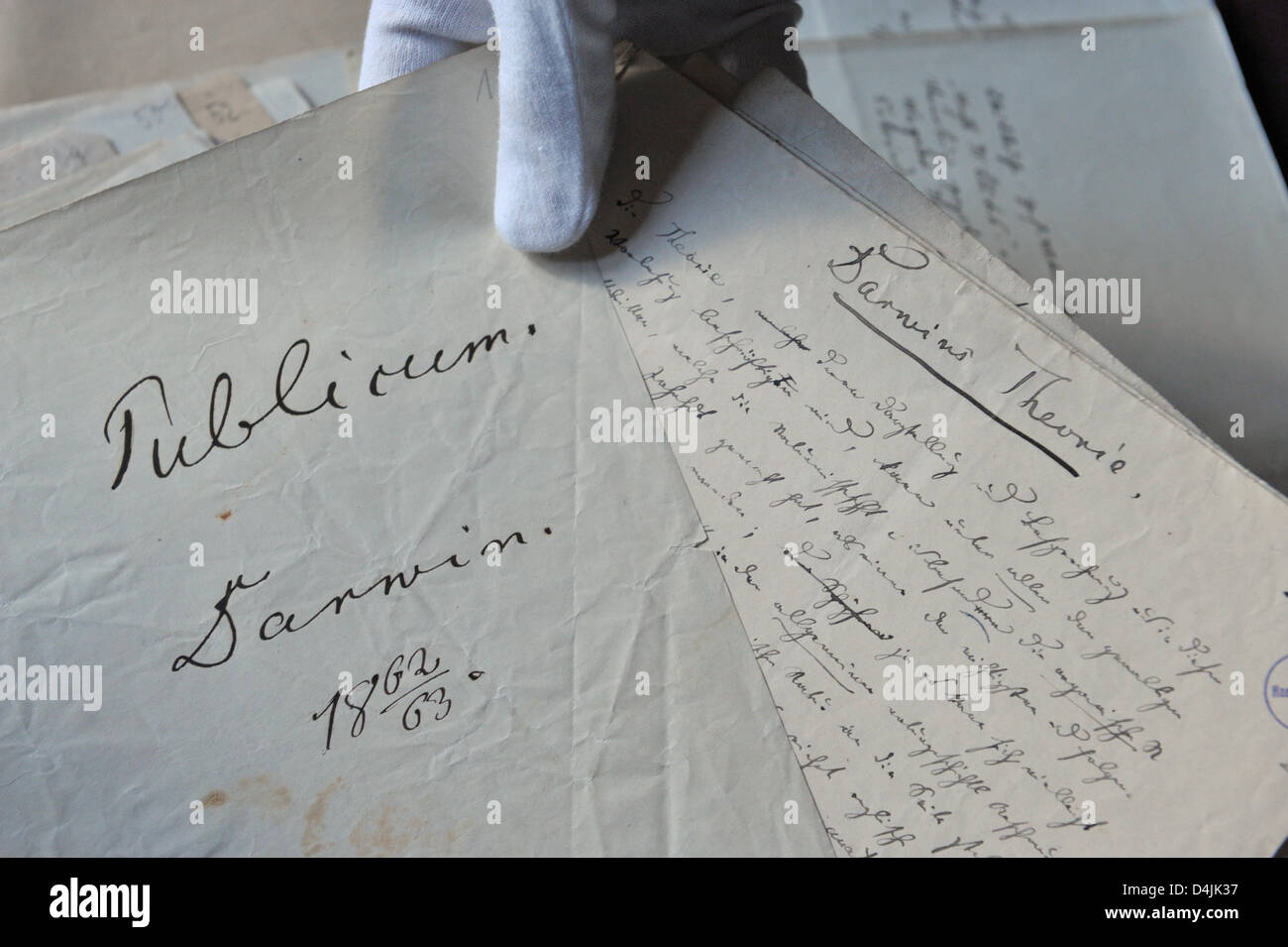 The original manuscript of zoologist Ernst Haeckel on the theories of ...