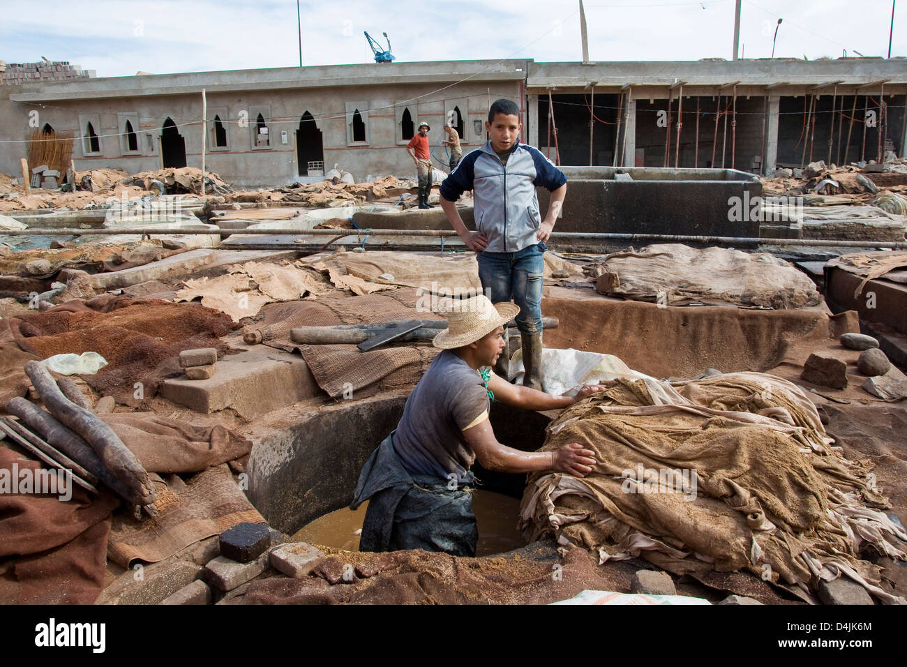 Morocco, Marrakech, Tannery Stock Photo - Alamy