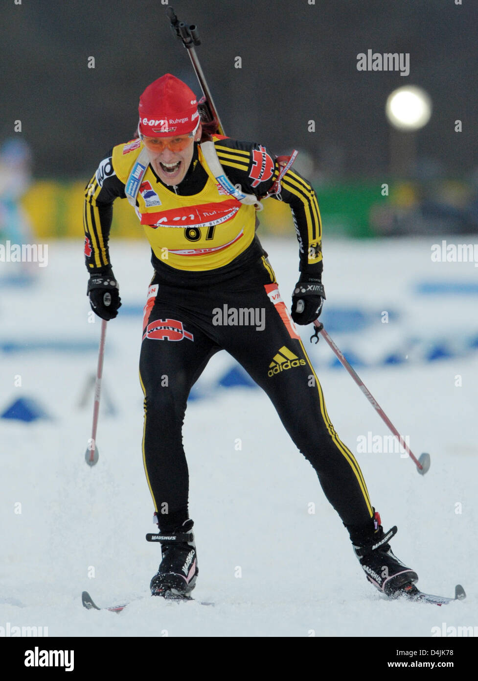 German biathlet Kati Wilhelm seen in action during the women?s 7.5 km ...