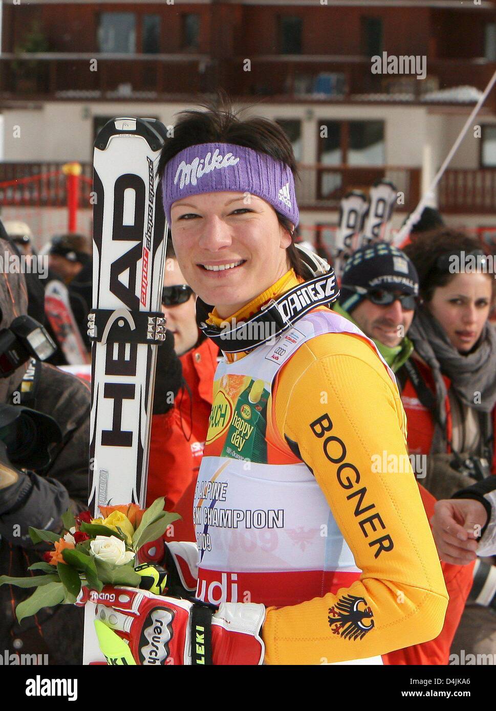 Germany?s gold medal winner Maria Riesch pictured after coming from the ...