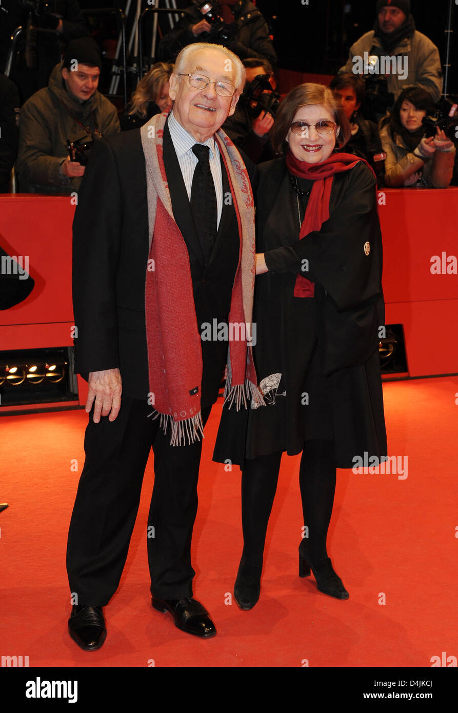 Polish filmmaker Andrzej Wajda (L) and his wife Krystyna Zachwatowicz ...