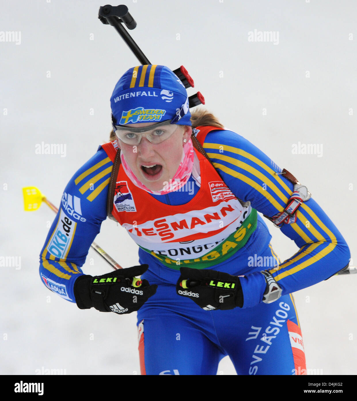 Sweden?s Helena Jonsson seen during the women?s pursuit competition ...