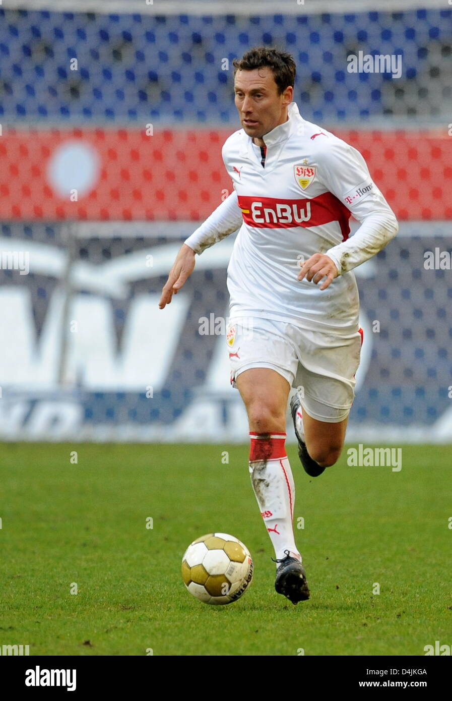 Stuttgart?s Jan Simak seen in action during the Bundesliga soccer match ...