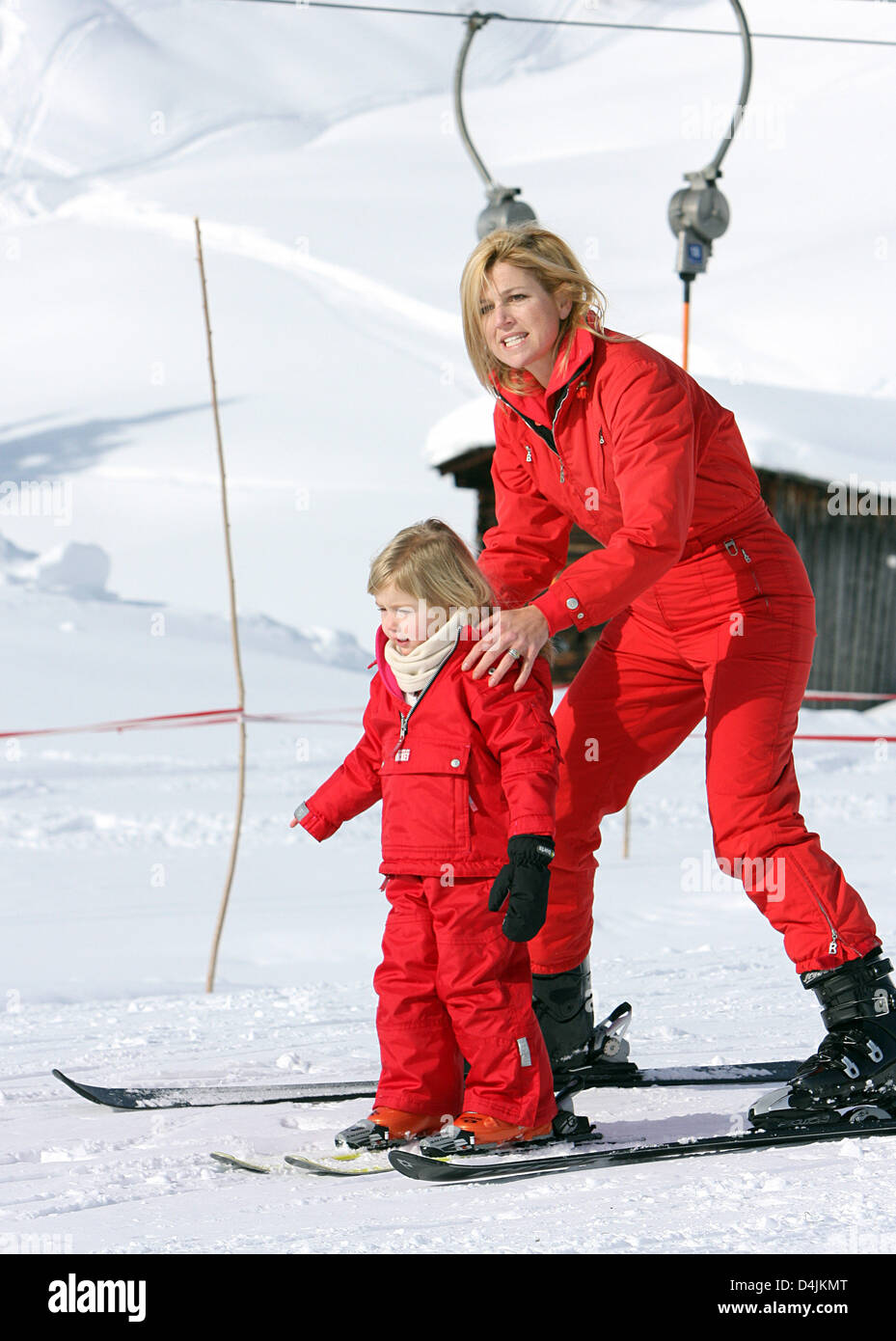 Dutch Crown Princess Maxima (R) and her daughter Princess Alexia pose ...