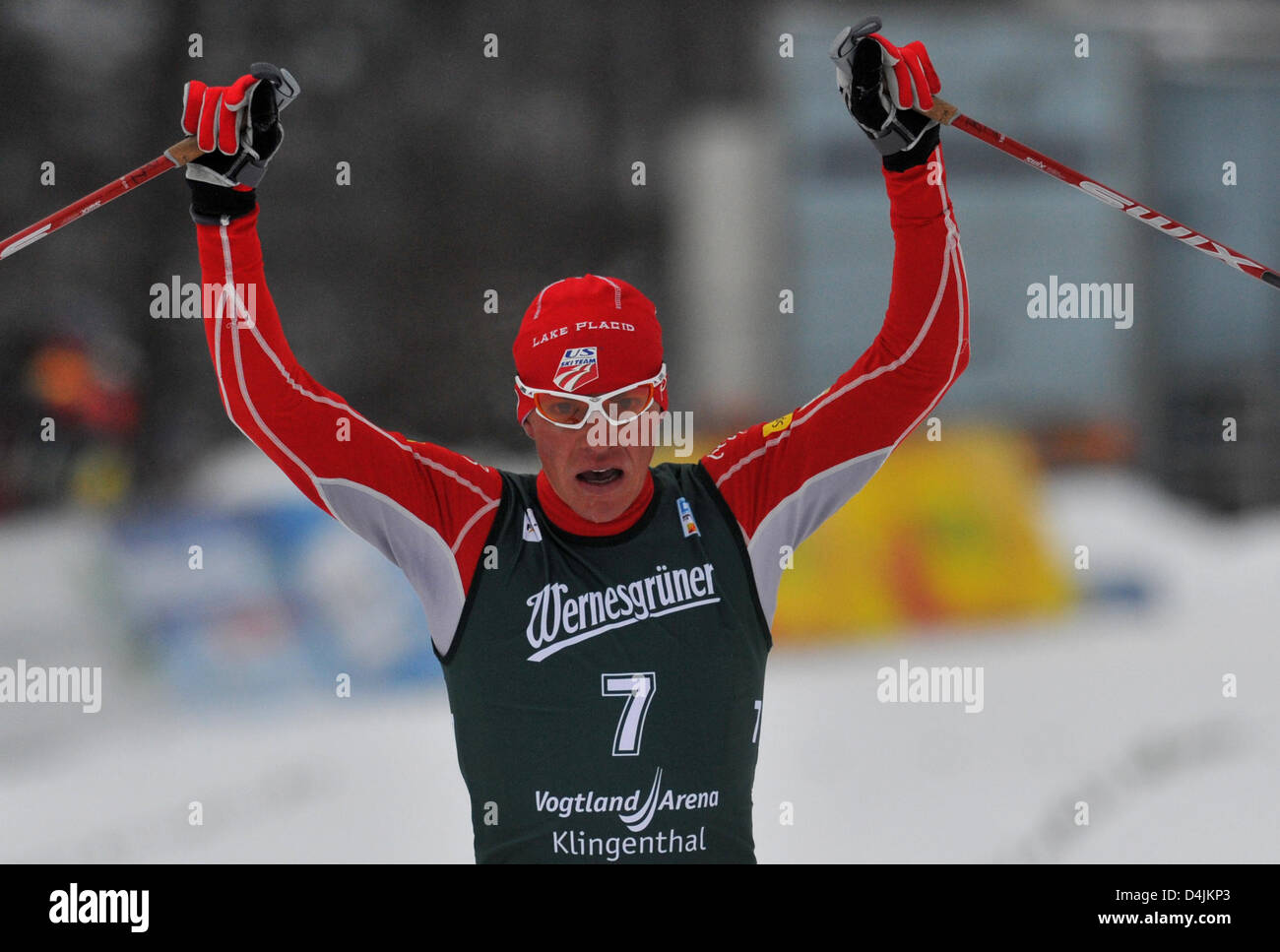 US American Bill Demong cheers after winning the nordic combined world ...