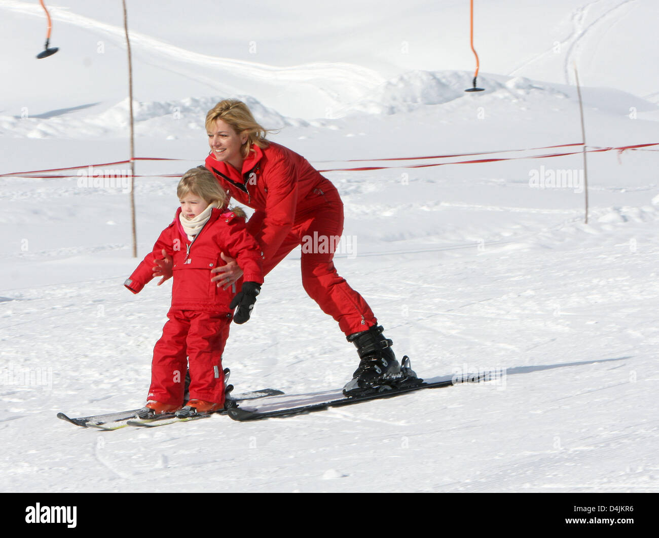 Dutch Crown Princess Maxima (R) and her daughter Princess Alexia pose ...