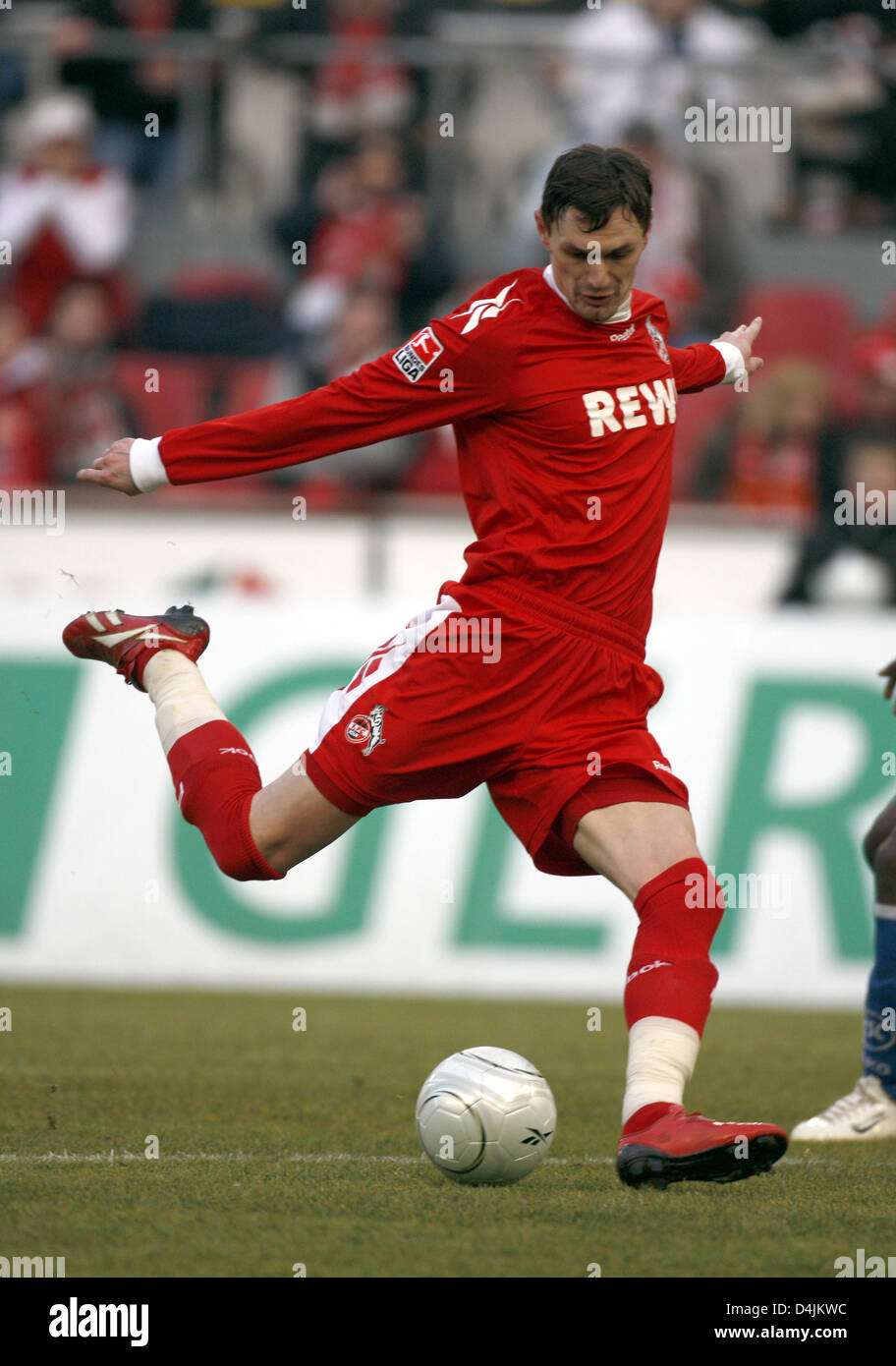 Cologne?s Slovenian Milivoje Novakovic seen in action during the ...