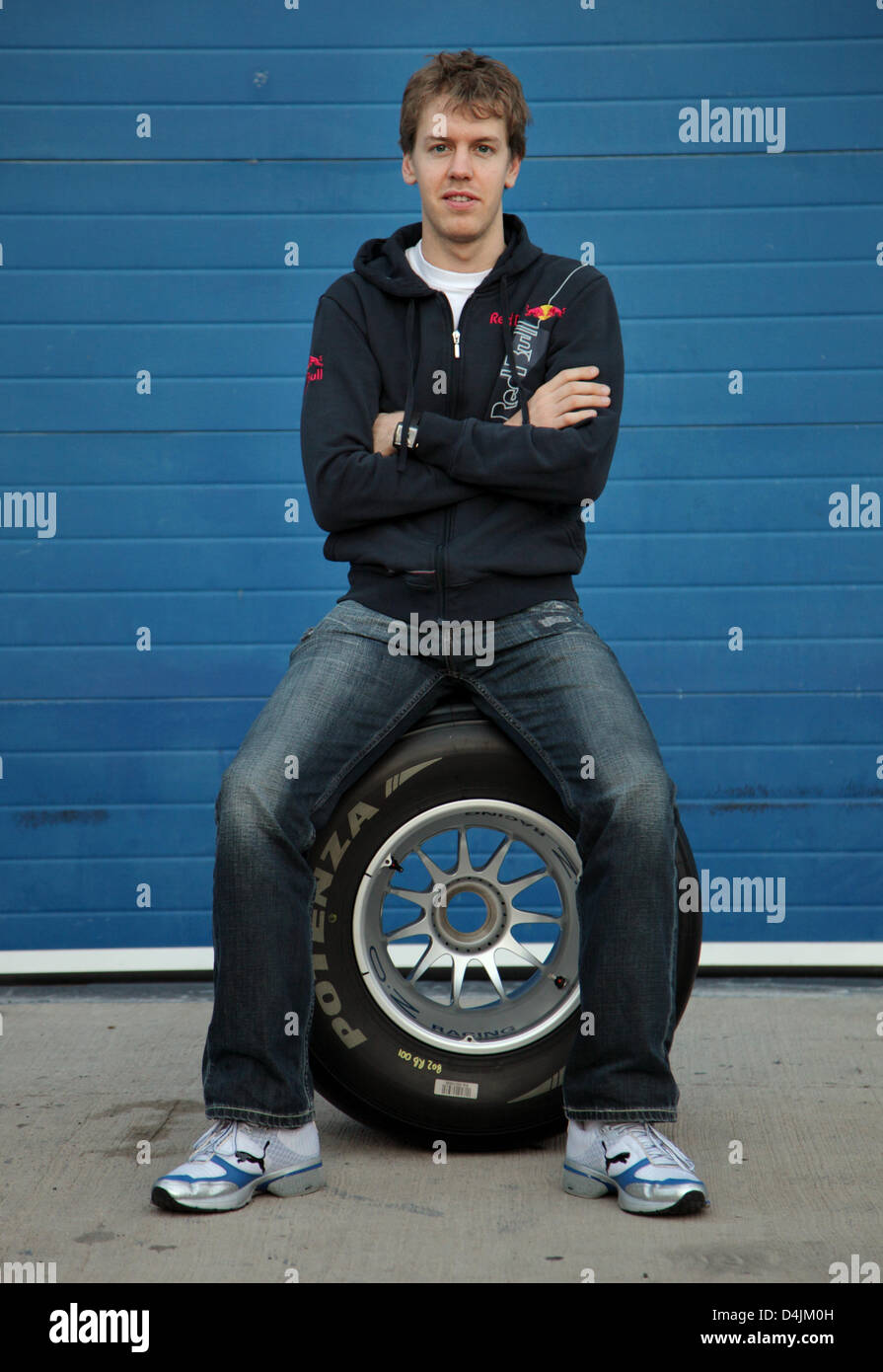 German Formula One driver Sebastian Vettel of Red Bull Racing-Renault ...