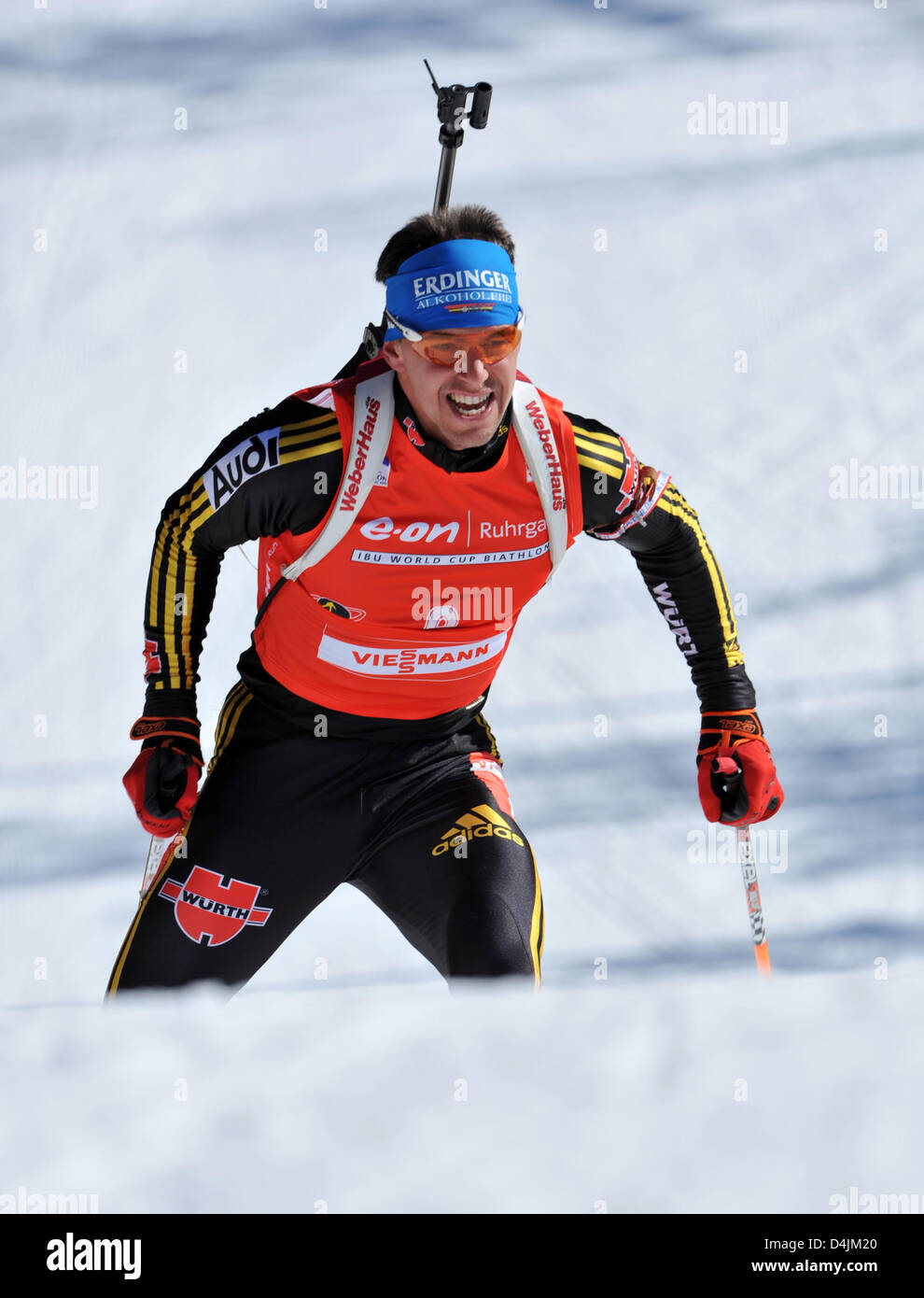 Germany?s Michael Greis competes over 20 kilometres at the Biathlon ...