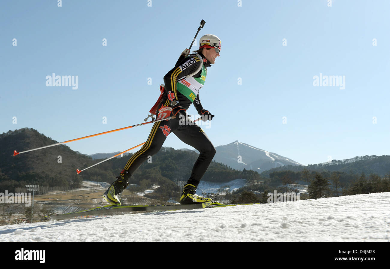 Germany?s Michael Roesch competes over 20 kilometres at the Biathlon ...