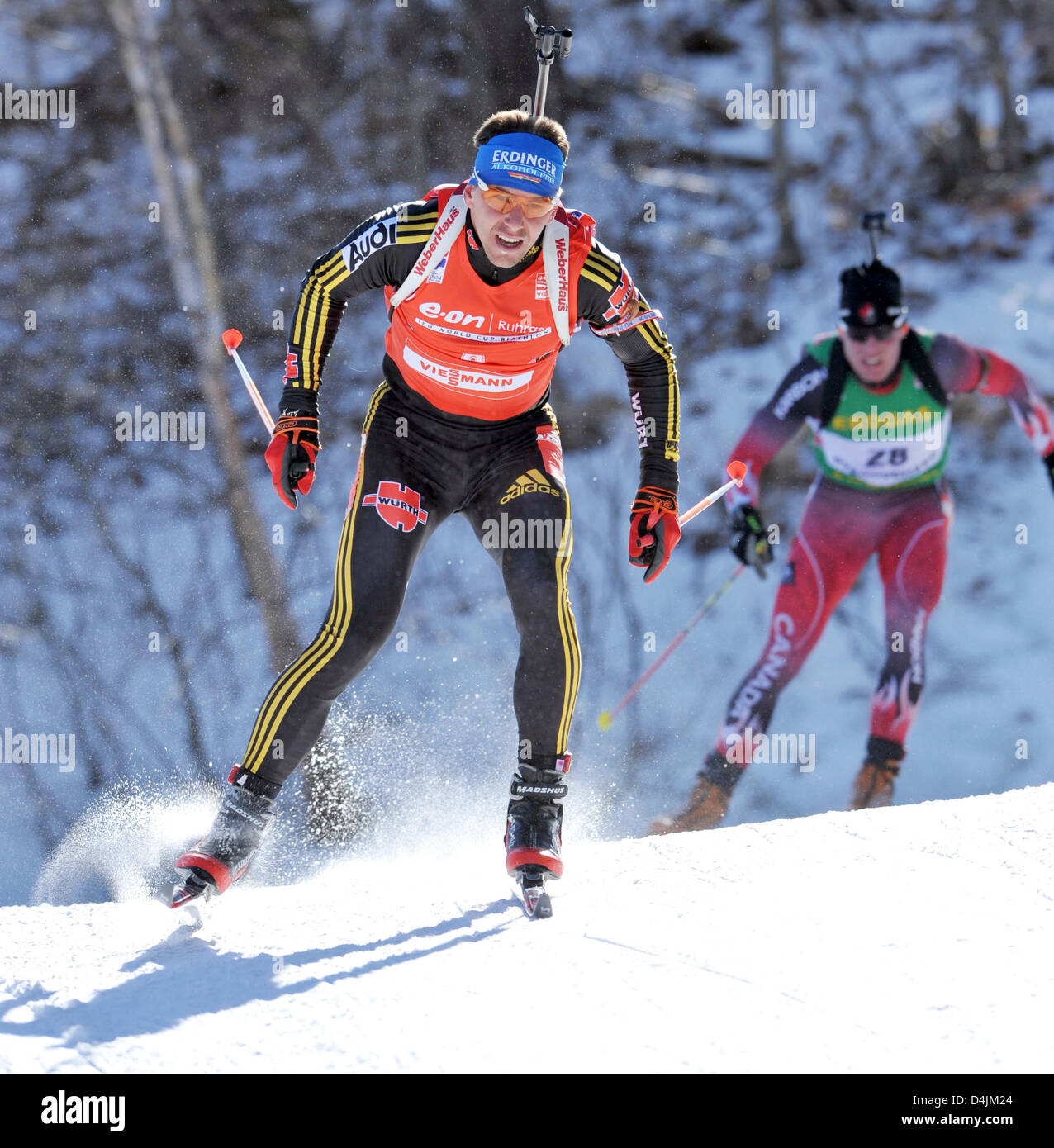 Germany?s Michael Greis competes over 20 kilometres at the Biathlon ...