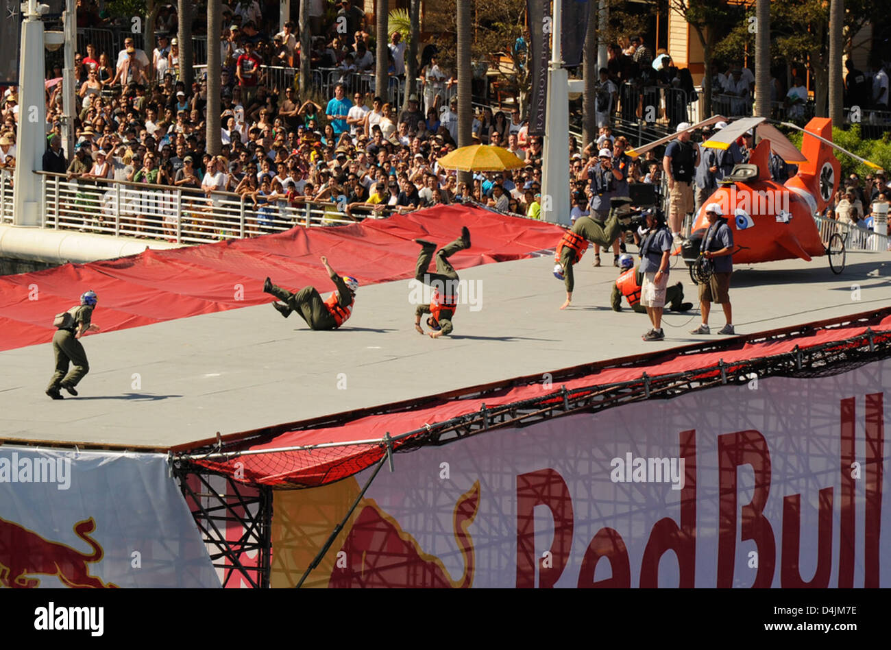 This image captures the Red Bull Flugtag, an annual event where ...