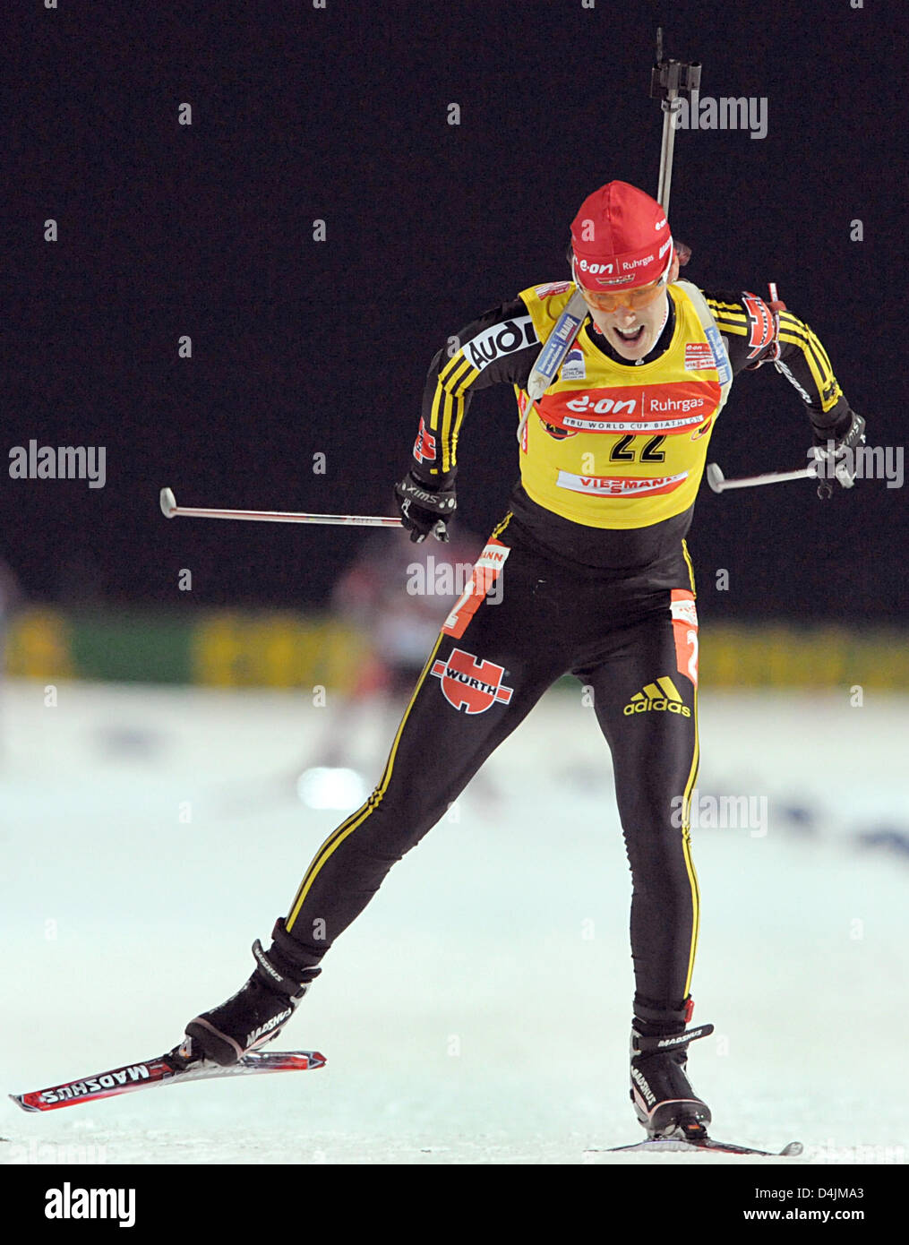 German Kati Wilhelm is on her way to win another gold medal at the ...