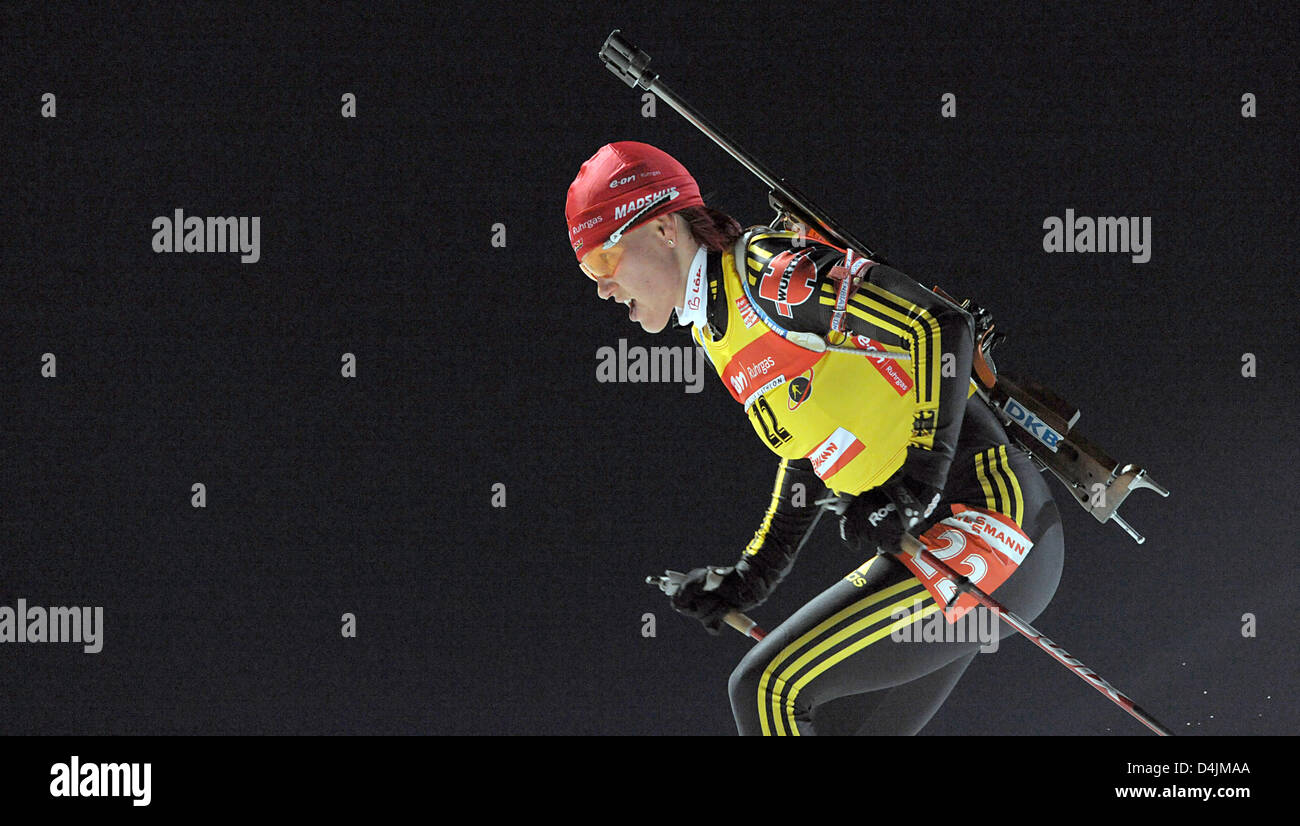 German Kati Wilhelm is on her way to win another gold medal at the ...