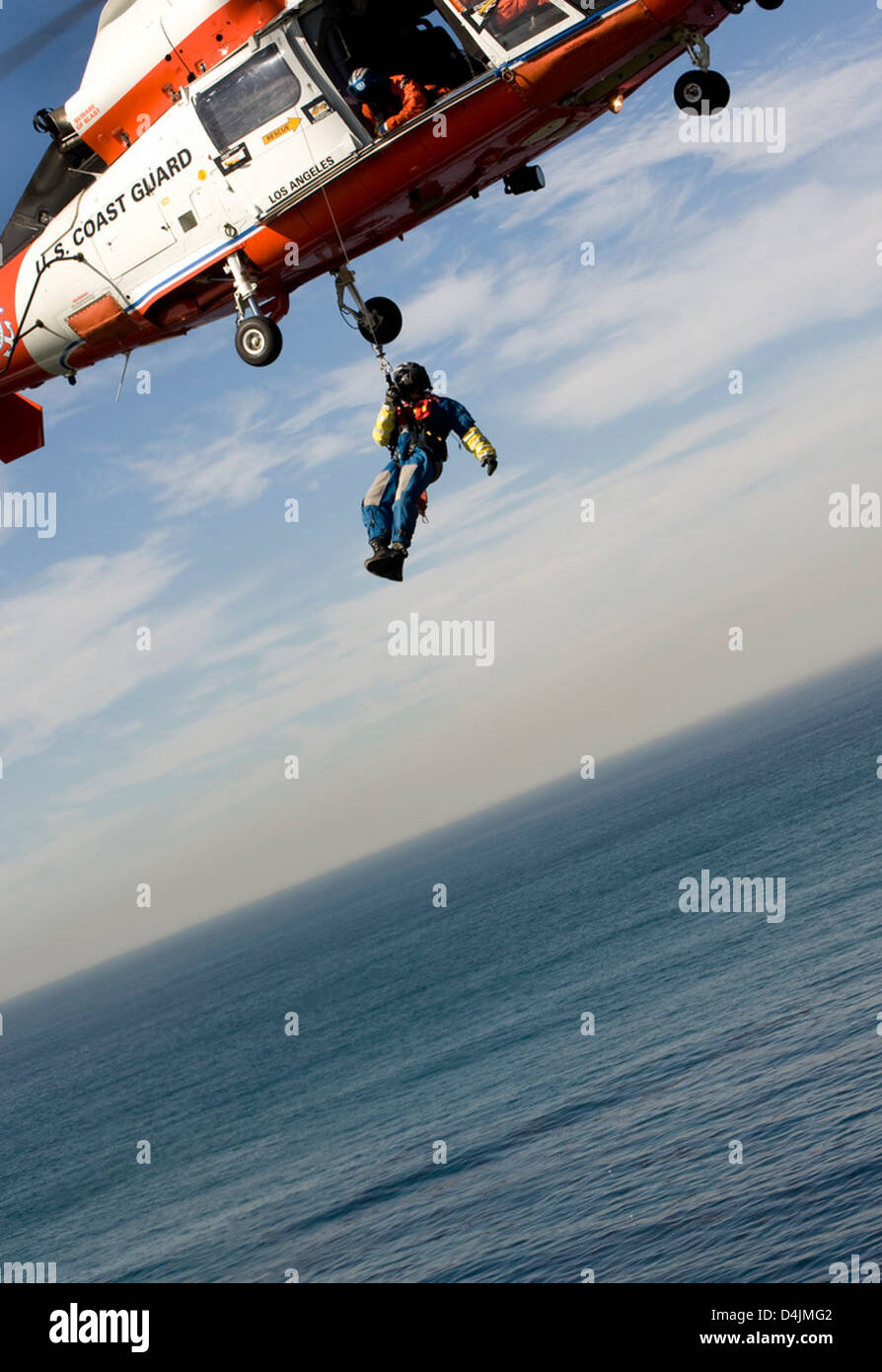 The Coast Guard conducted cliff rescue training as part of their ...