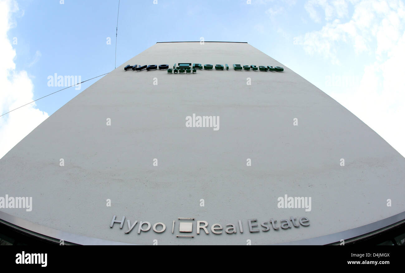 The logo of Hypo Real Estate (HRE), a holding company which comprises a ...