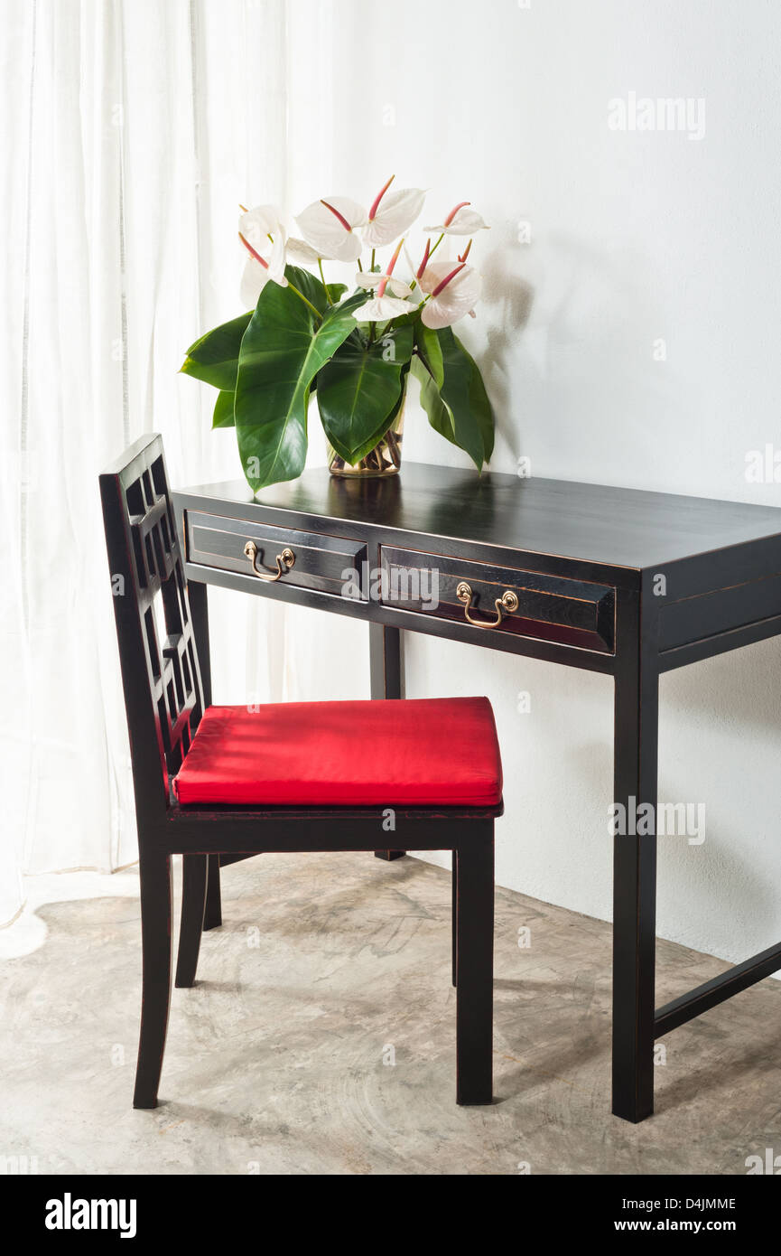 Luxury work desk next to bright window Stock Photo - Alamy