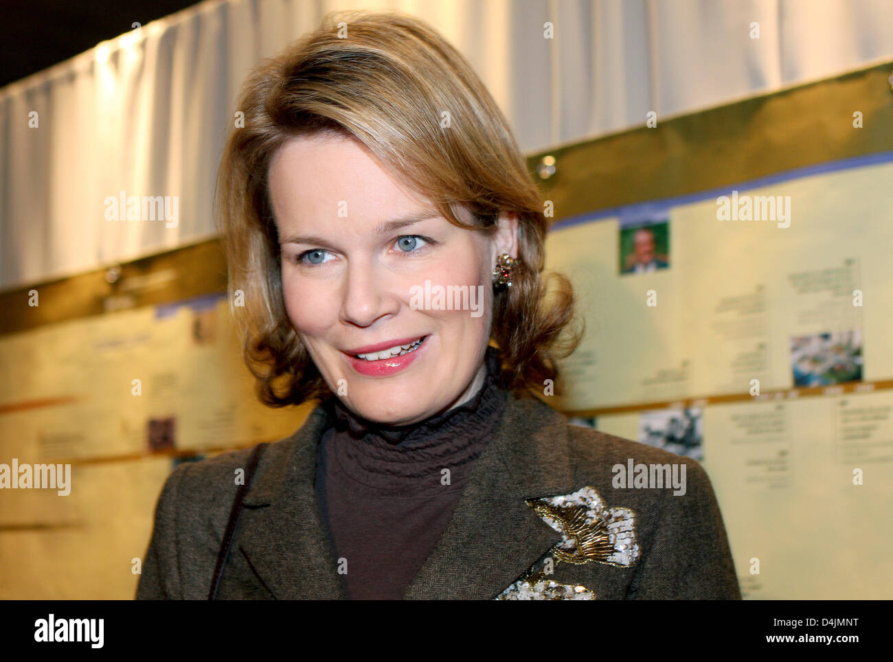 Crown Princess Mathilde of Belgium visits the new Braille museum on the ...