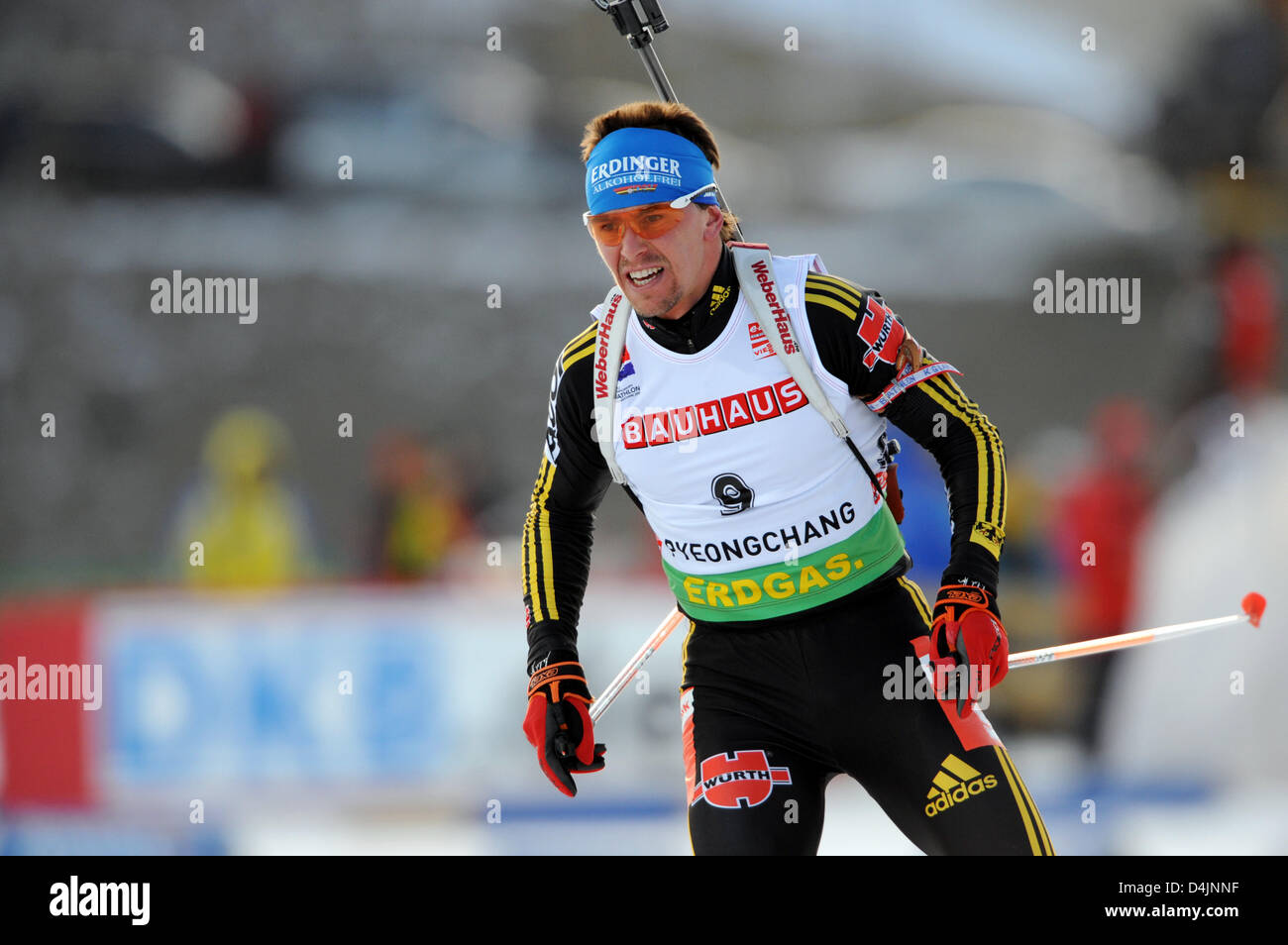 German biathlete Michael Greis shown in action during the men?s 15km ...