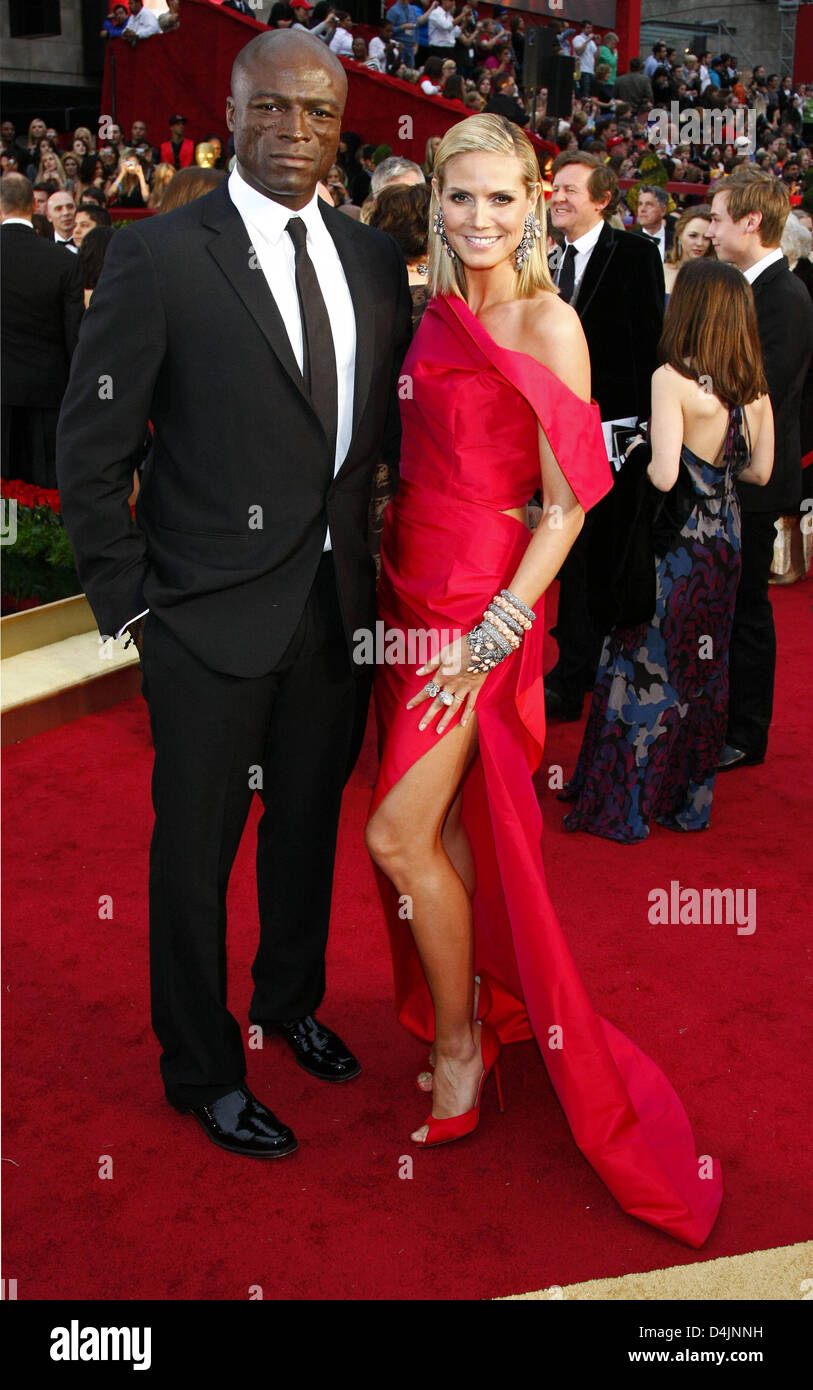 German model Heidi Klum and her husband, British singer Seal arrive on ...