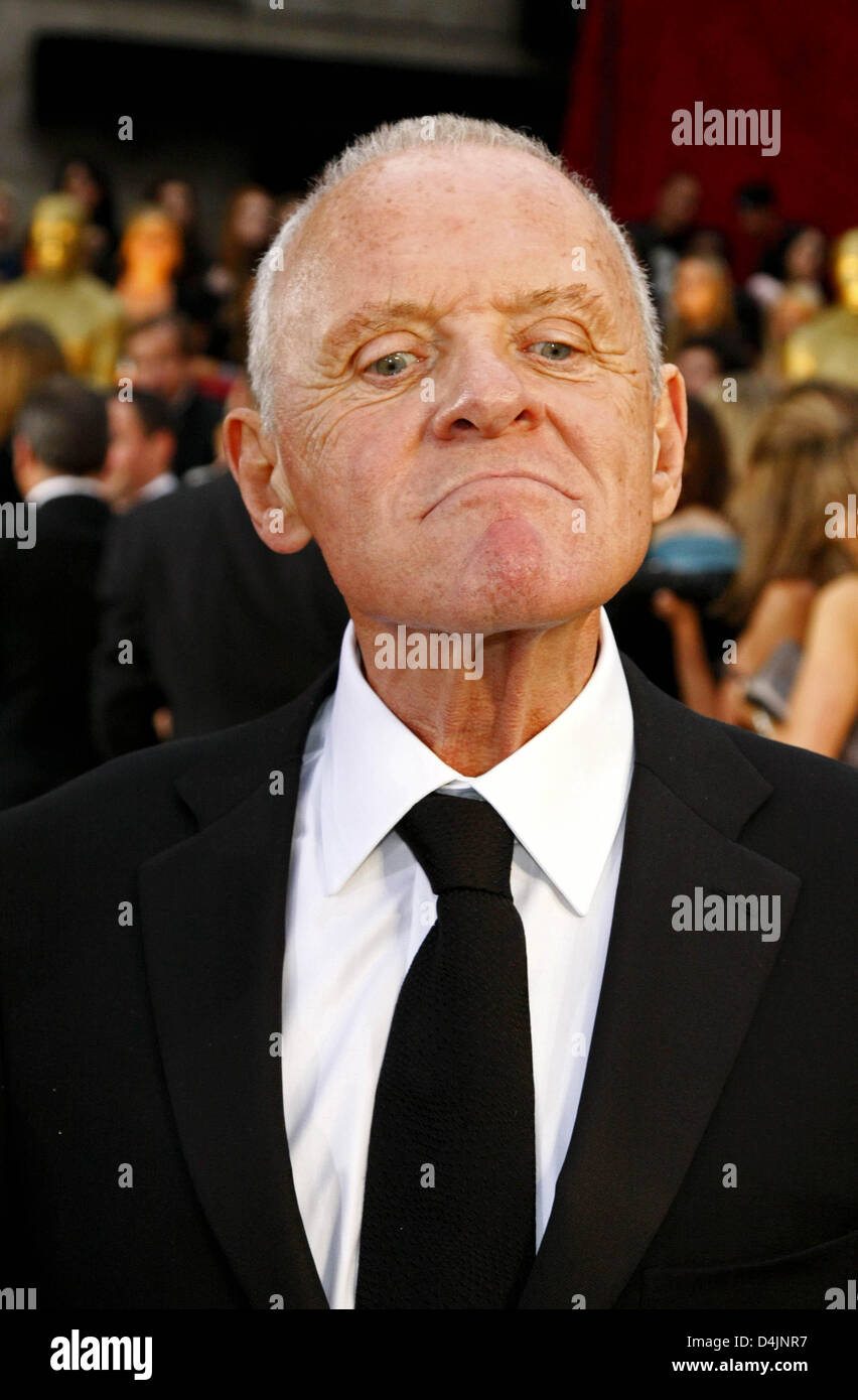 British actor Sir Anthony Hopkins arrives on the red carpet for the ...