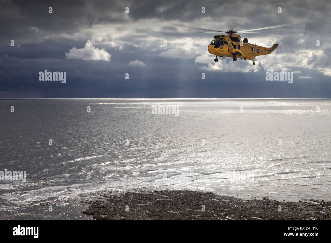 RAF Royal Air Force Sea King Search and Rescue helicopter Stock Photo ...