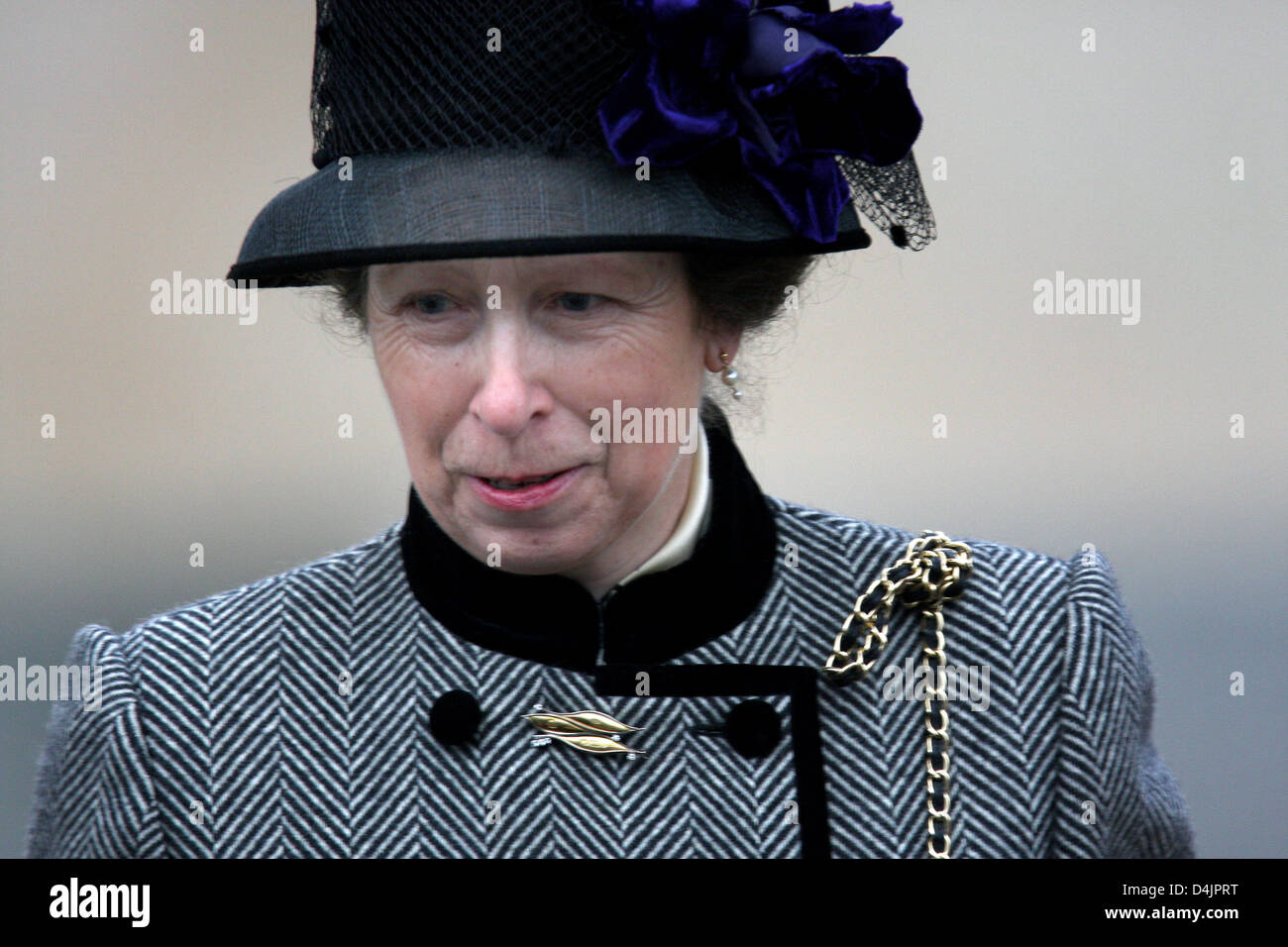 British Princess Anne attends the unveiling of the Queen Mother ...