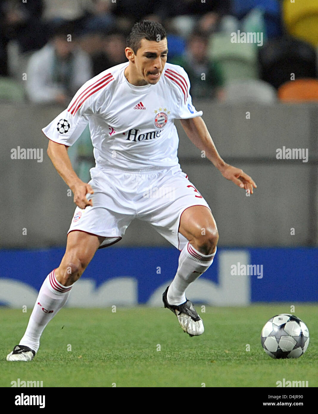 FC Bayern Munich player Lucio is shown in action during the Champions ...