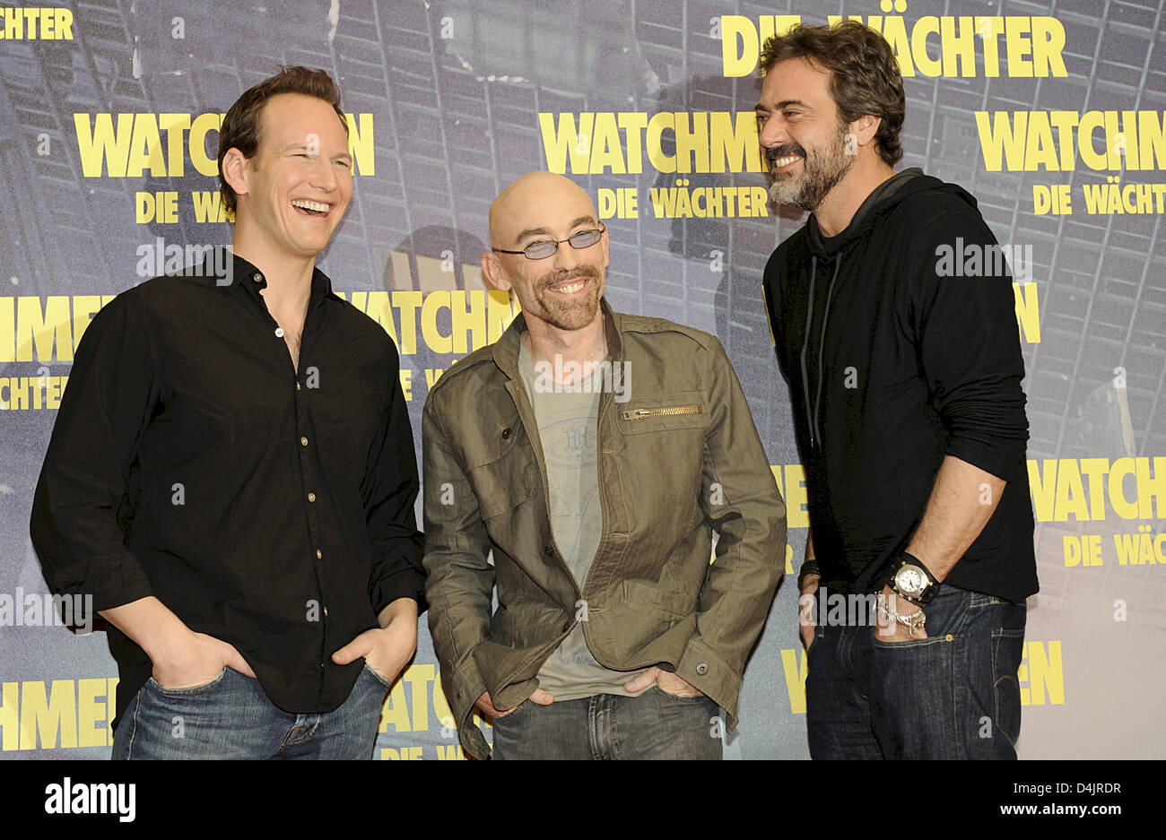 US actors Patrick Wilson (L-R), Jackie Earle Haley and Jeffrey Dean ...