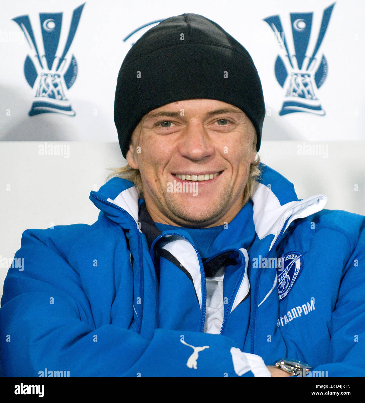 St. Petersburg?s Anatoliy Tymoshchuk sits on the bench during the UEFA ...