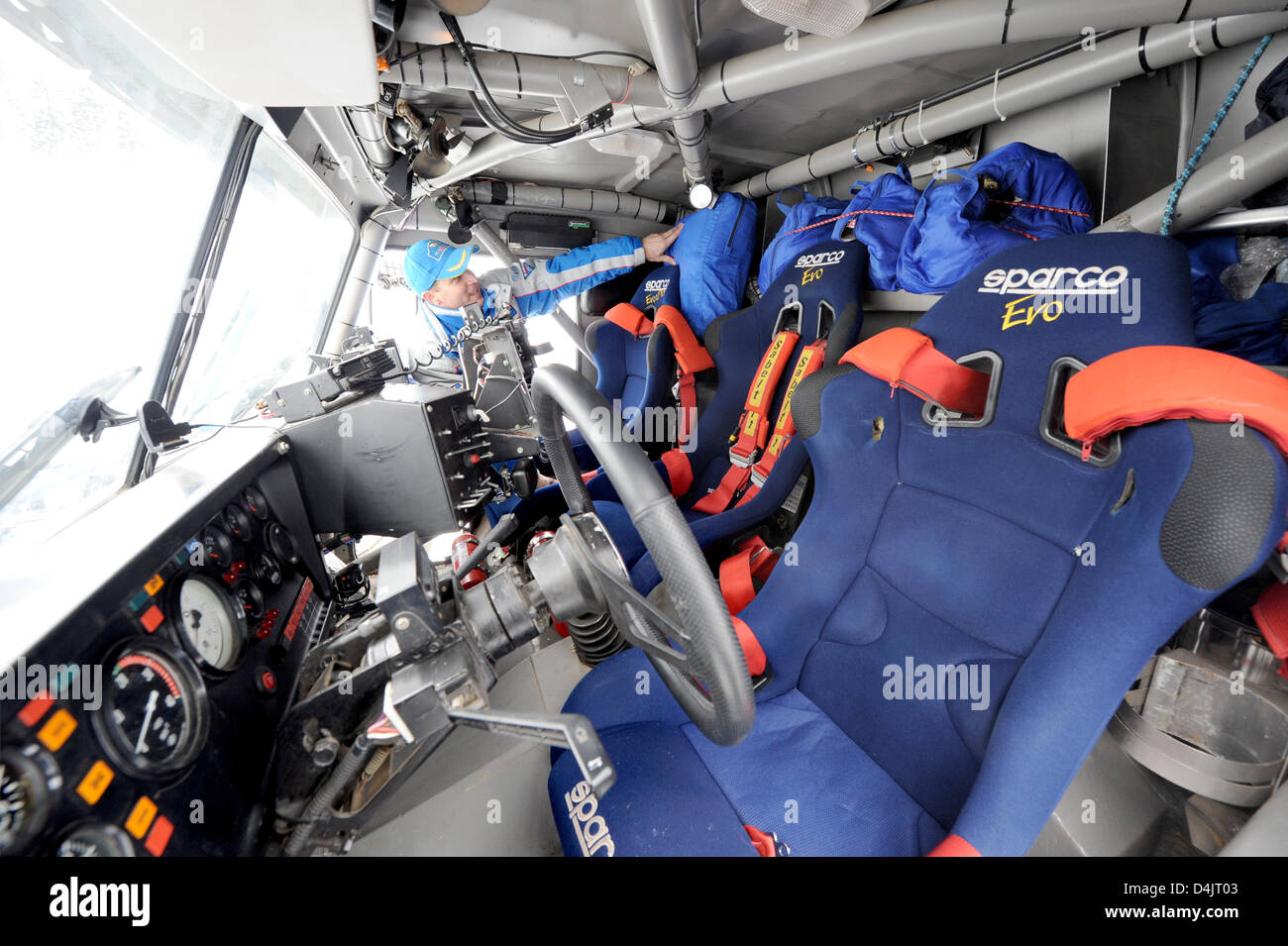 View into the cockpit of Firdaus Kabirov?s Kamaz Master pictured in ...