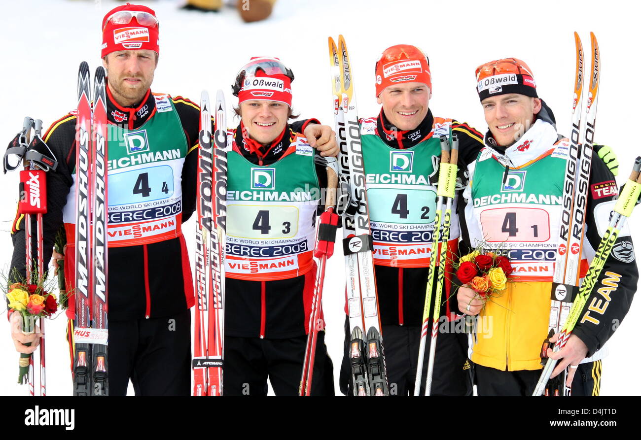 (L-R) Germany?s Axel Teichmann, Franz Goering, Tobias Angerer and Jens ...