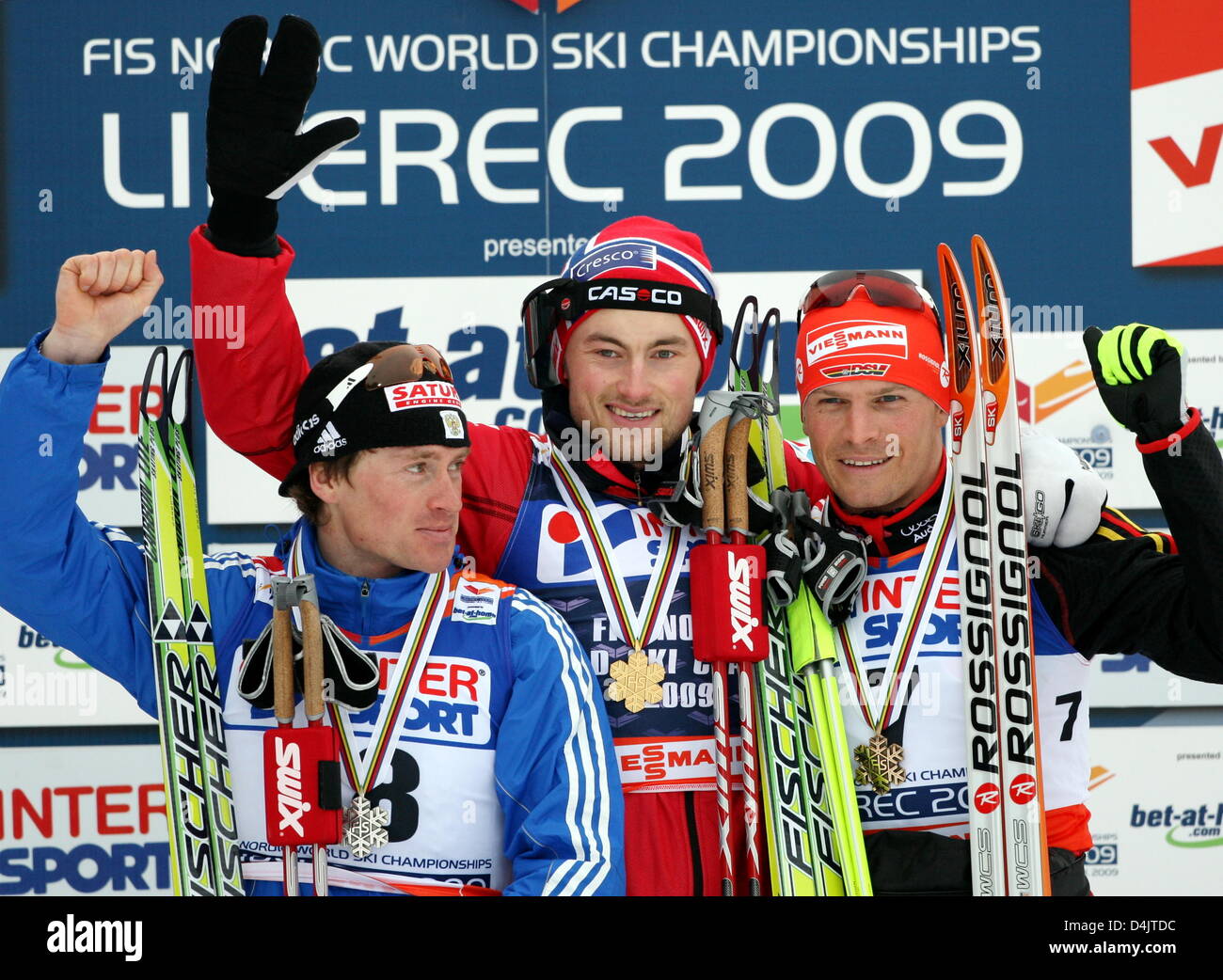 Norwegian cross-country skier and gold medallist Petter Northug (C ...