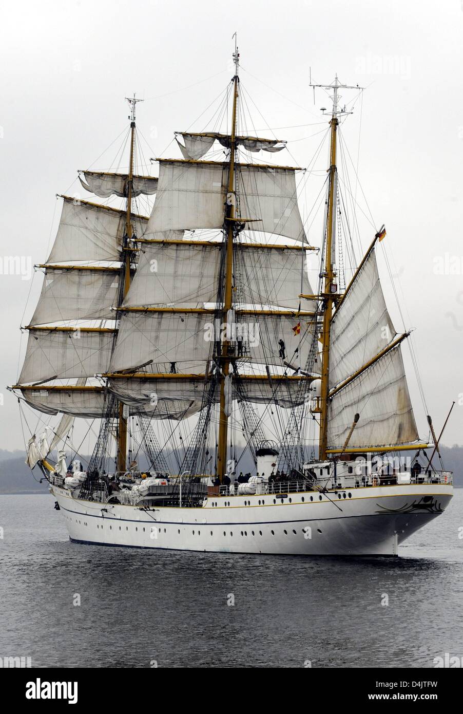 German navy training ship ?Gorch Fock? departs from its home port Kiel ...