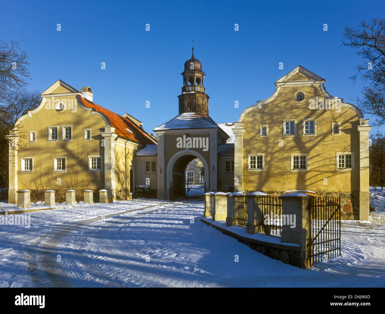 Galiny palace, gate, Poland, Europe Stock Photo - Alamy