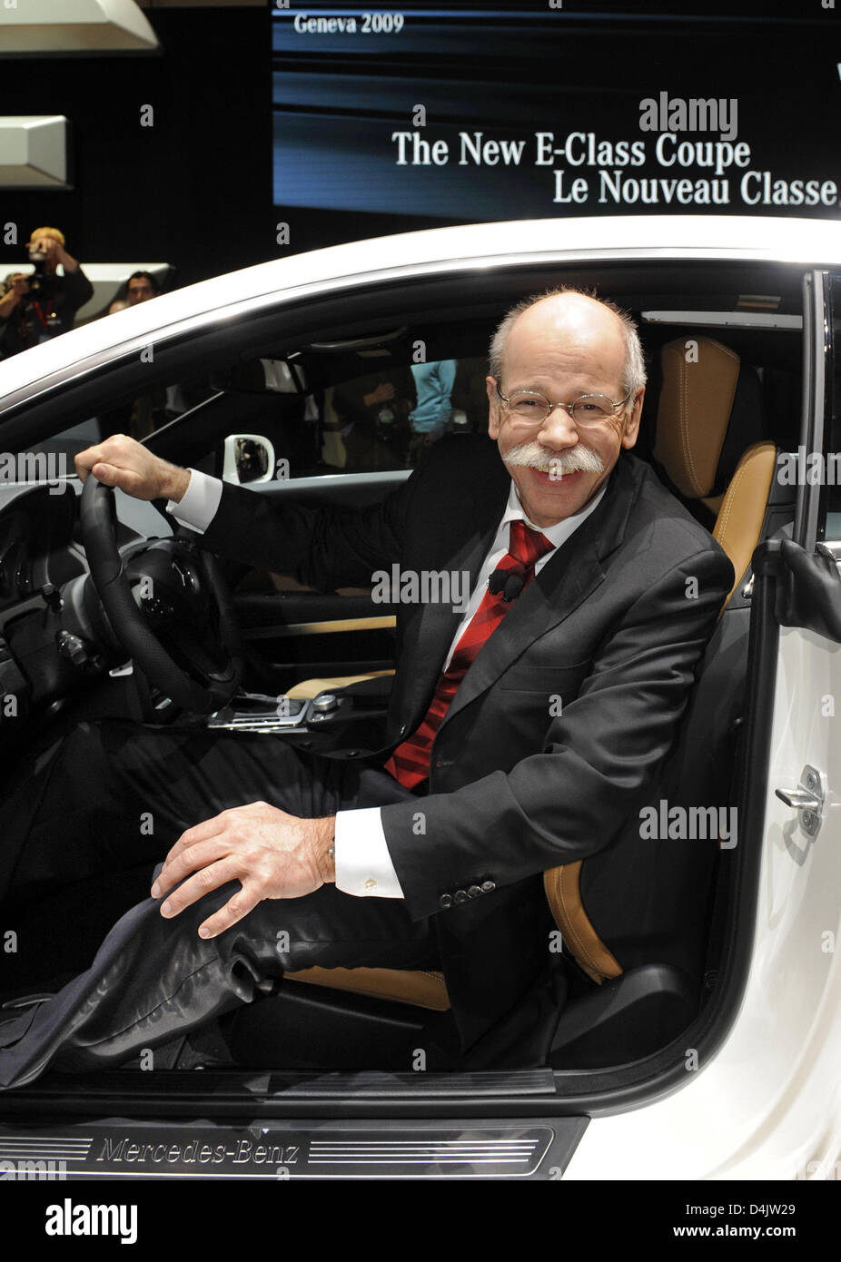 Daimler CEO Dieter Zetsche poses in a new Mercedes E350 CGI ...