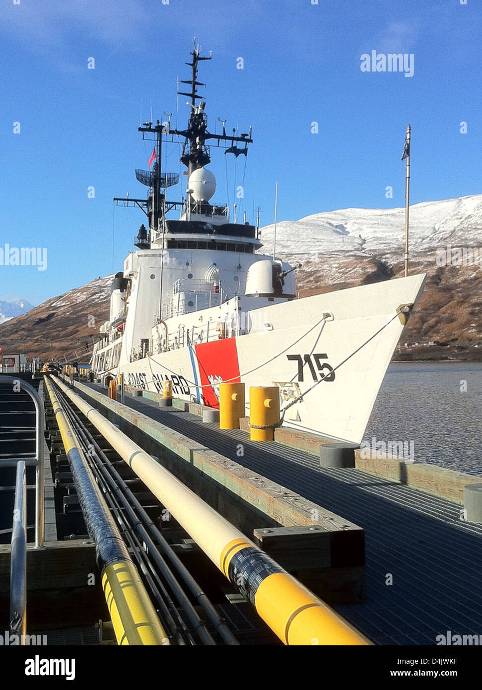 The Coast Guard Cutter Hamilton arrives in Kodiak, Alaska, after ...