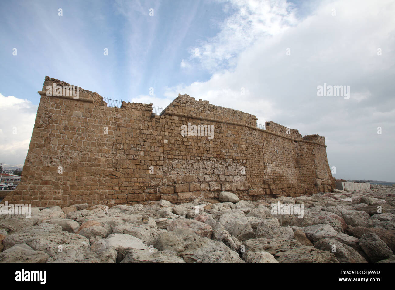 Castle in Pafos Stock Photo - Alamy