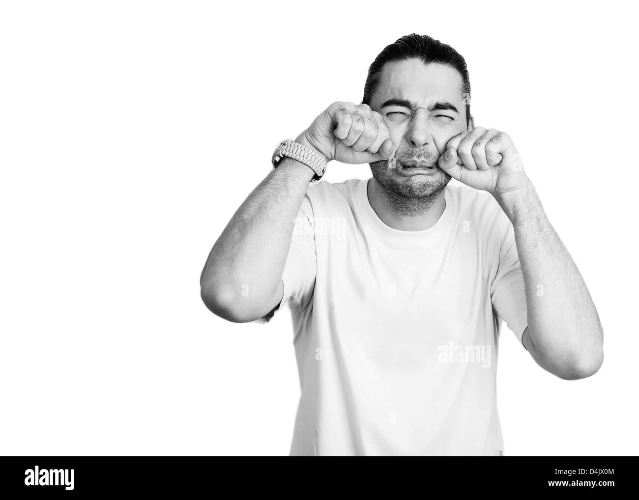 Guy who is very upset for who knows what. He is just crying and making ...