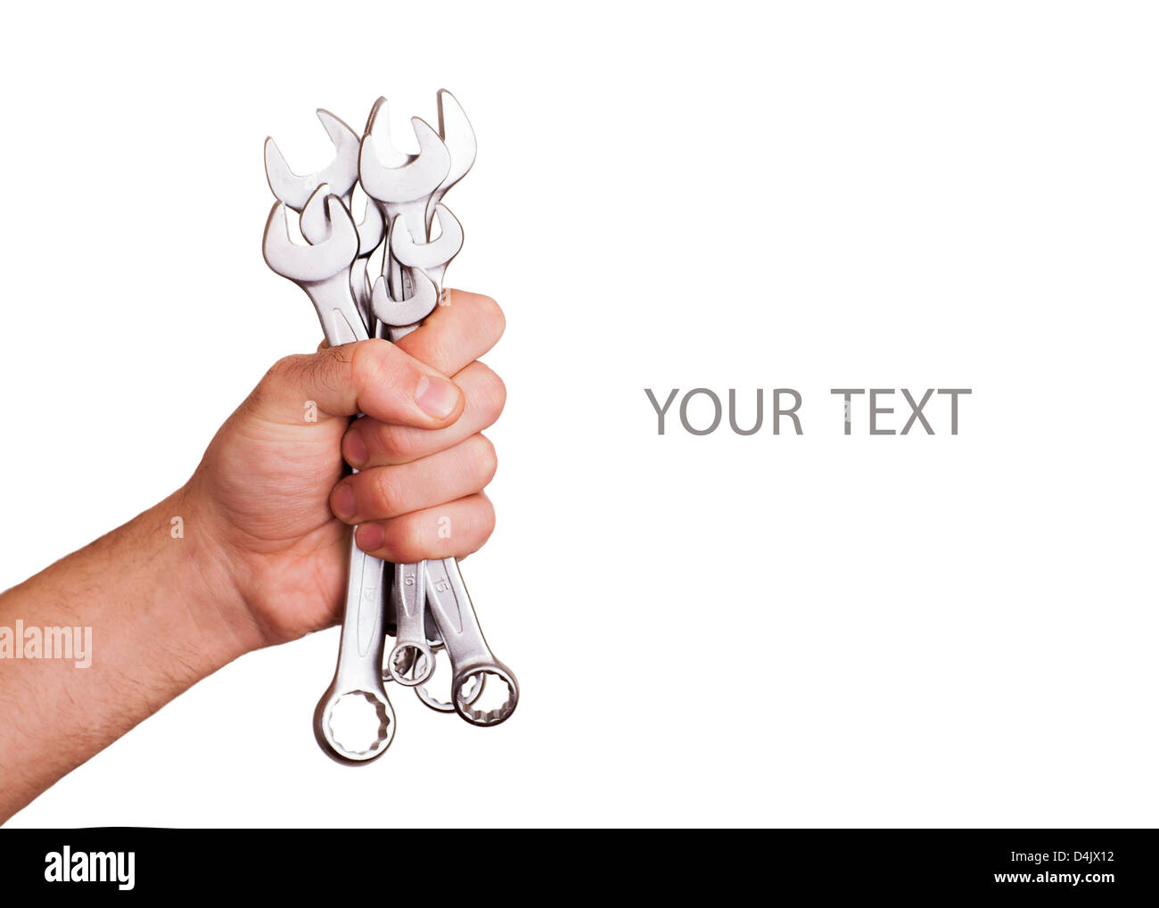 Spanners in hand hi-res stock photography and images - Alamy