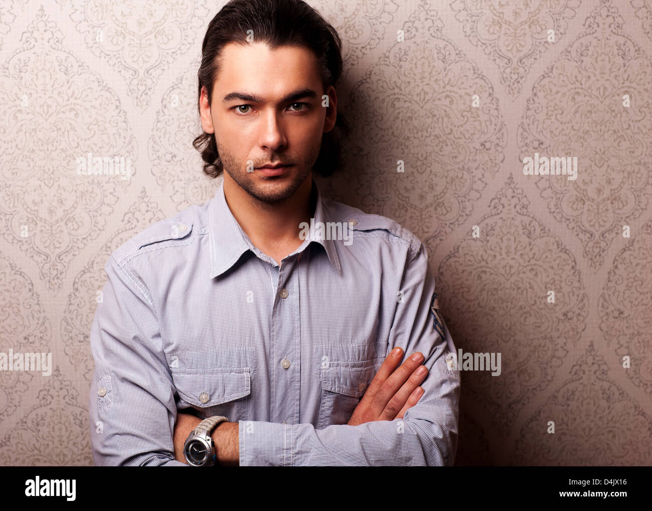 Portrait of handsome stylish man Stock Photo - Alamy
